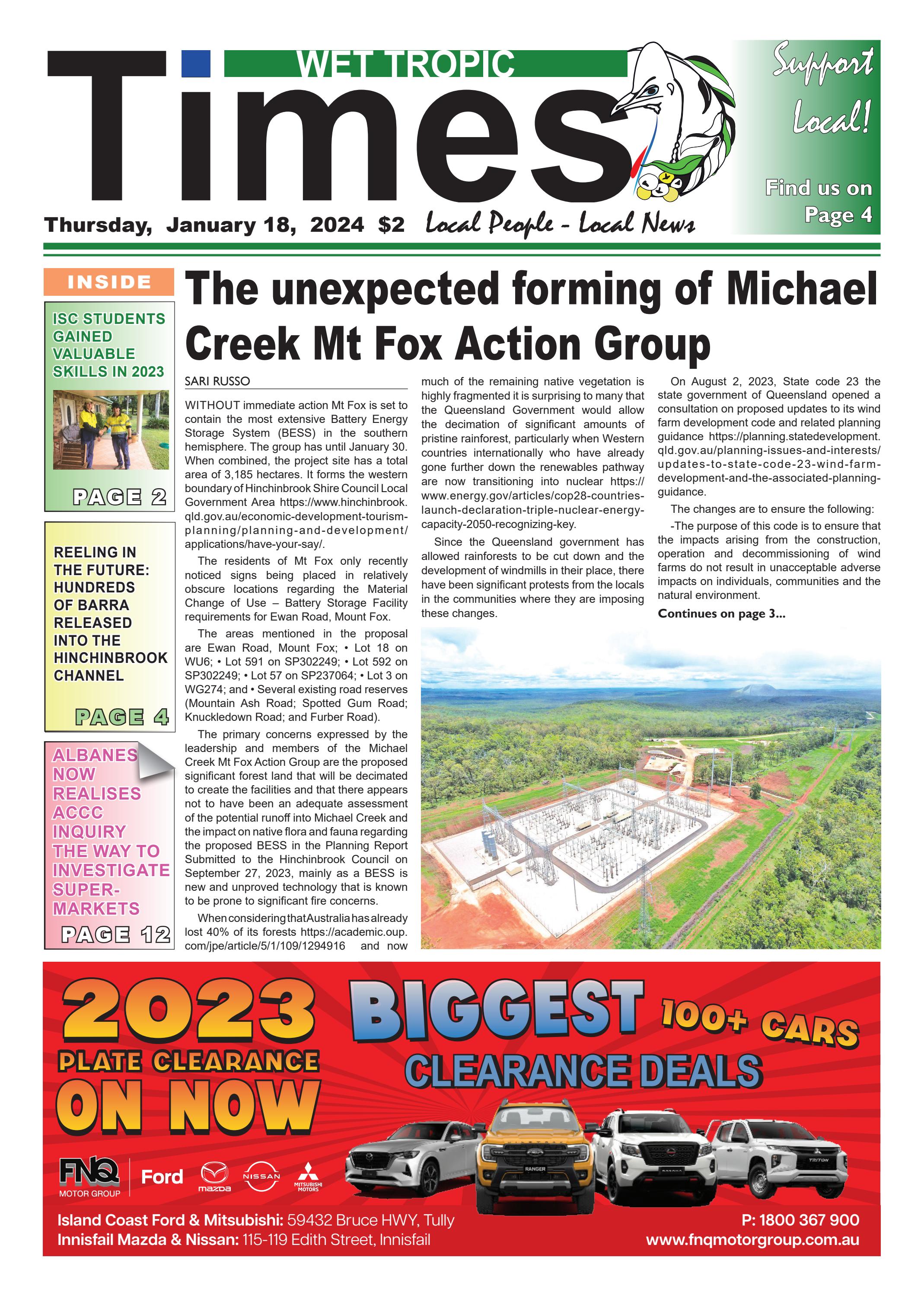 Wet Tropic Times, 2024, January 18, Newspaper Edition by wettropictimes ...