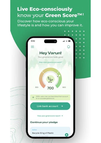 Live Eco-consciously know your Green Score by MyPlan8 Earth - Issuu