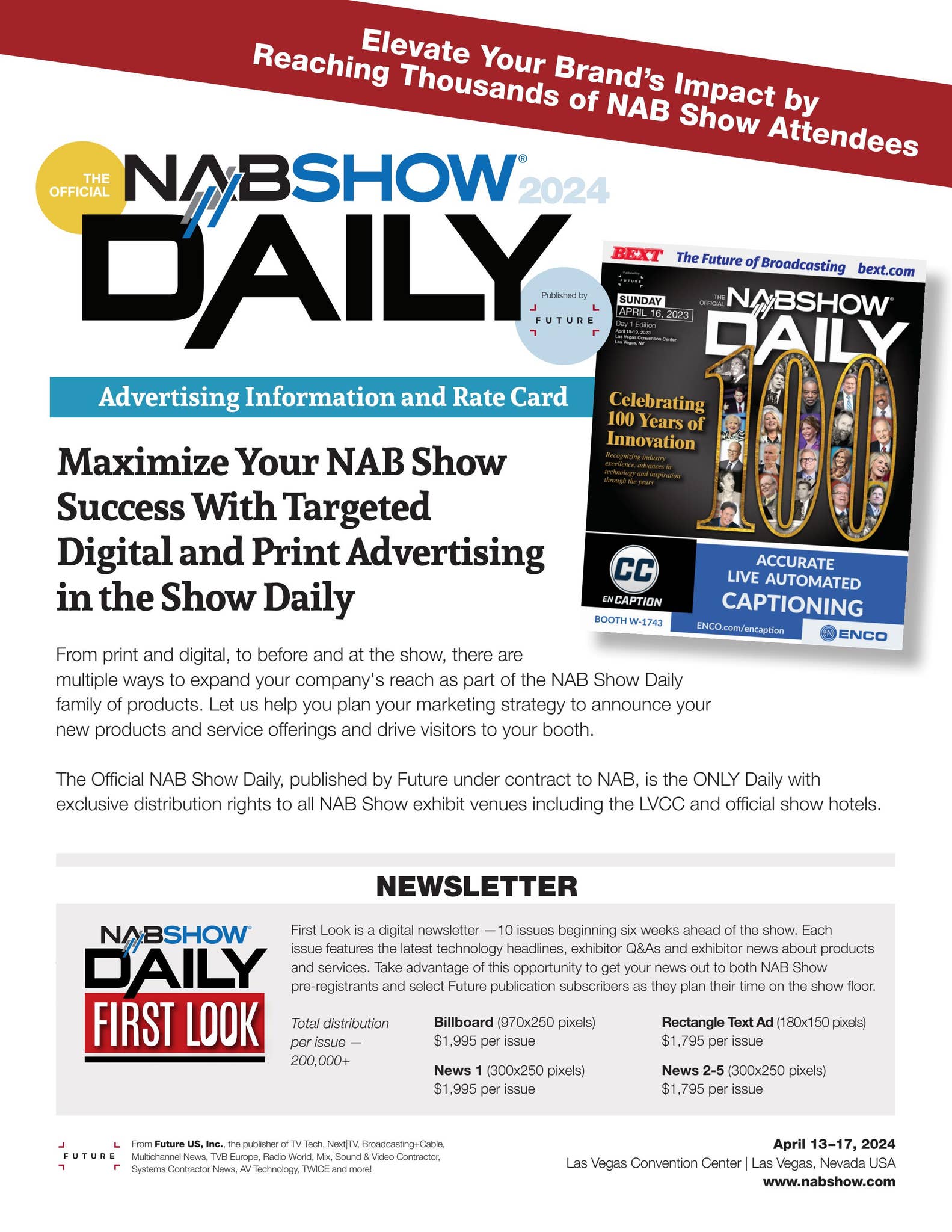 2024 NAB Show Daily Rate Card Flyer by publications - Issuu
