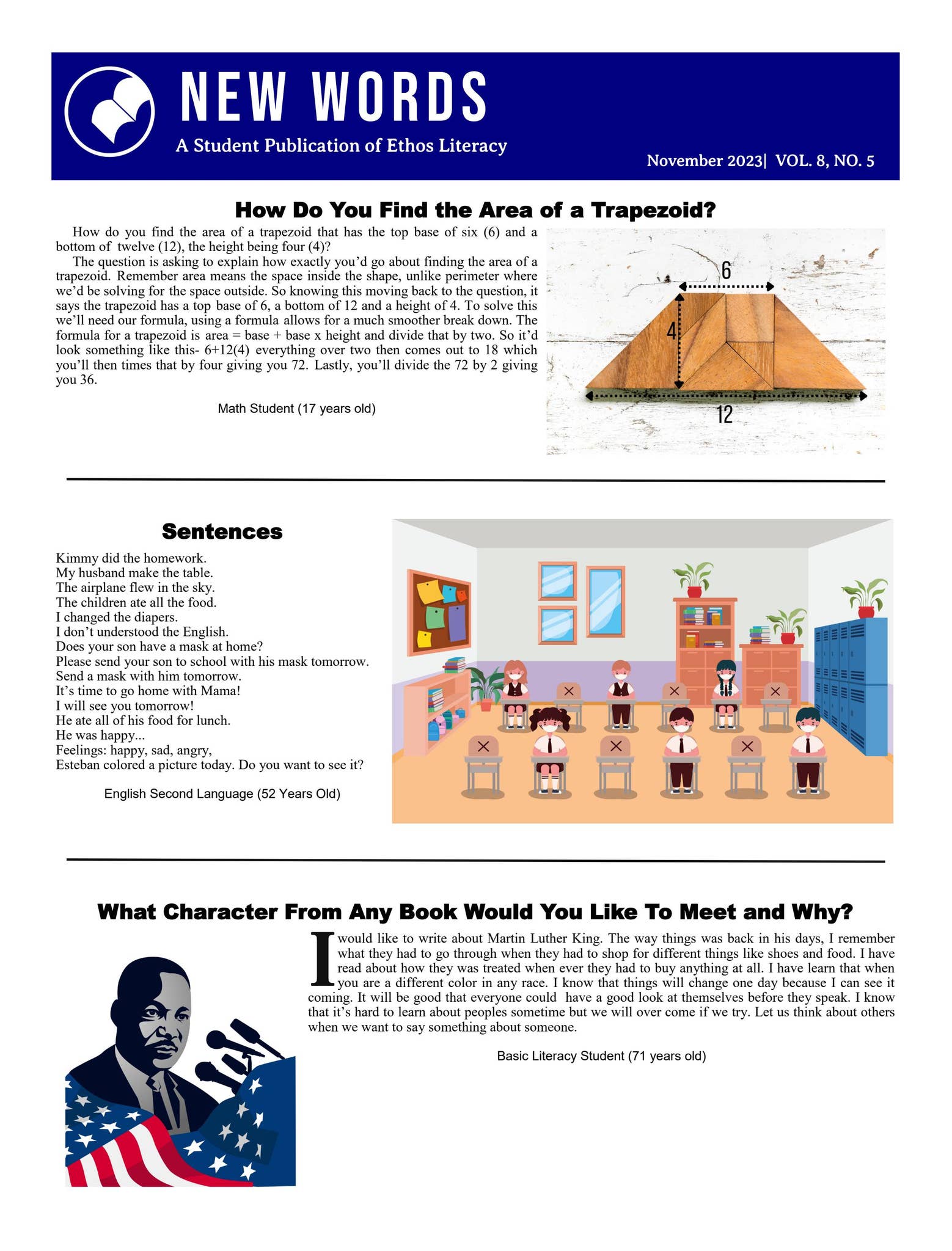 New Words, November 2023 Vol. 8 No. 5 by Ethos Literacy - Issuu