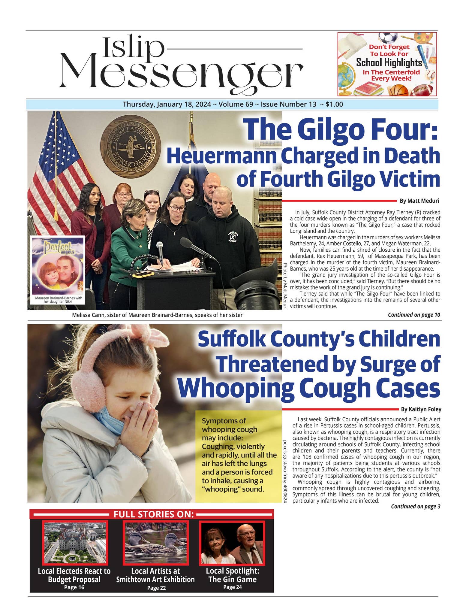 Islip Messenger Archive Jan. 18, 2024 by The Messenger Papers, Inc. - Issuu