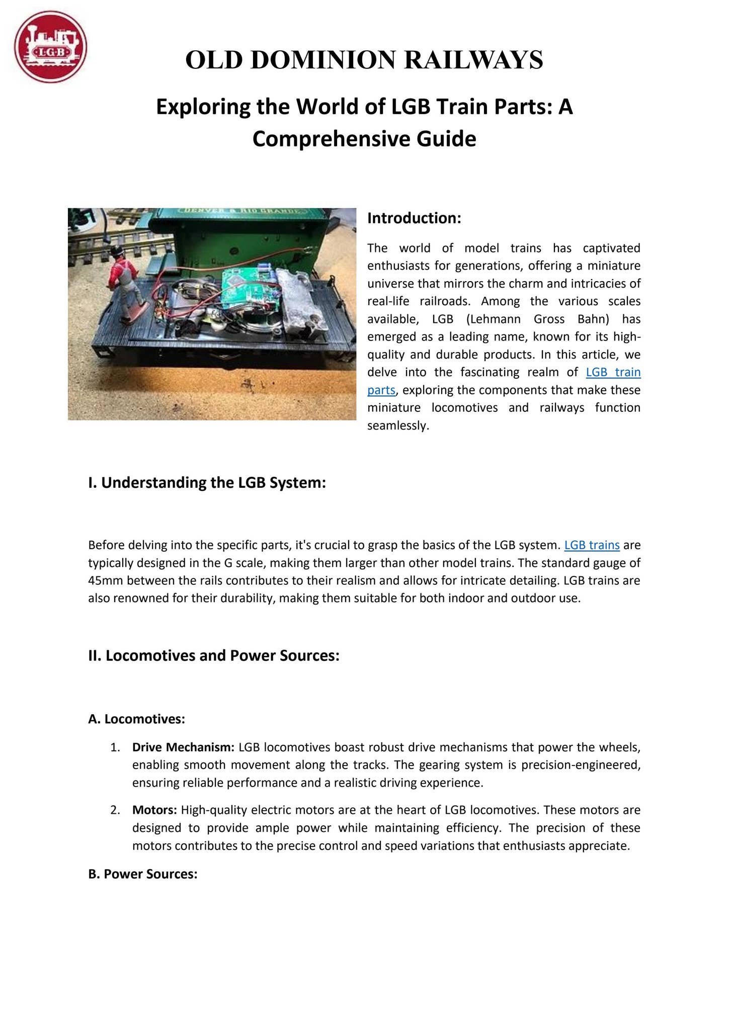 Exploring the World of LGB Train Parts: A Comprehensive Guide by ...