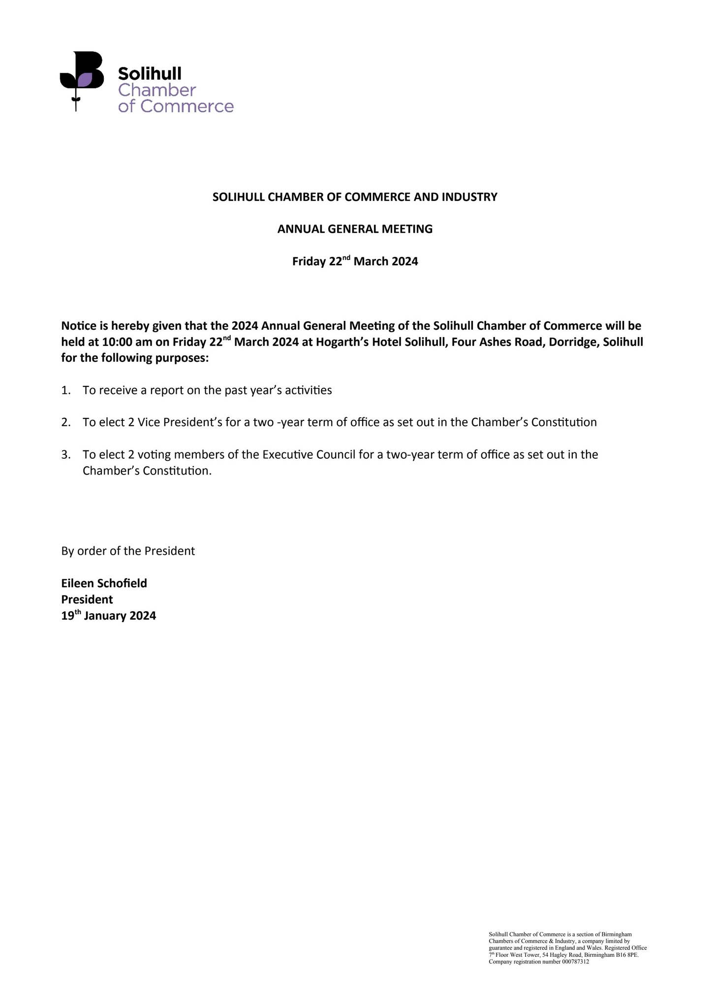 2 - Notice of AGM and Nomination papers AGM 2024 by ...
