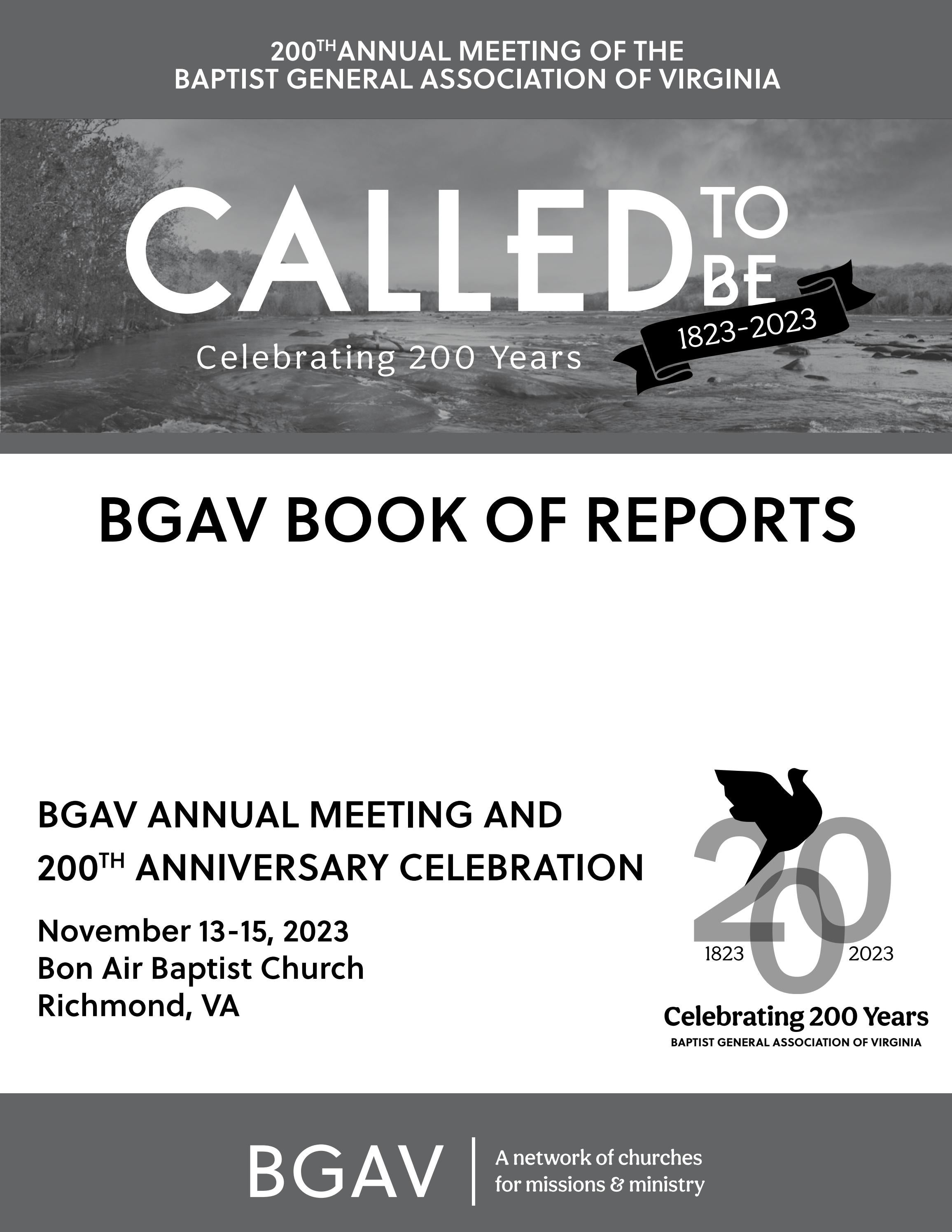 BGAV Book of Reports 2023 by Baptist General Association of Virginia ...