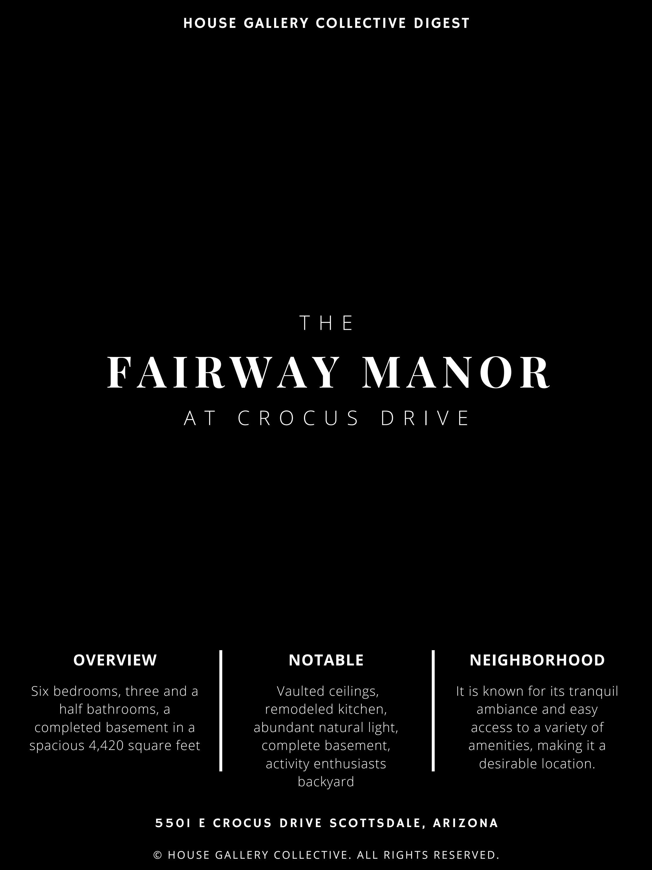 THE FAIRWAY MANOR by HOUSE GALLERY COLLECTIVE - Issuu