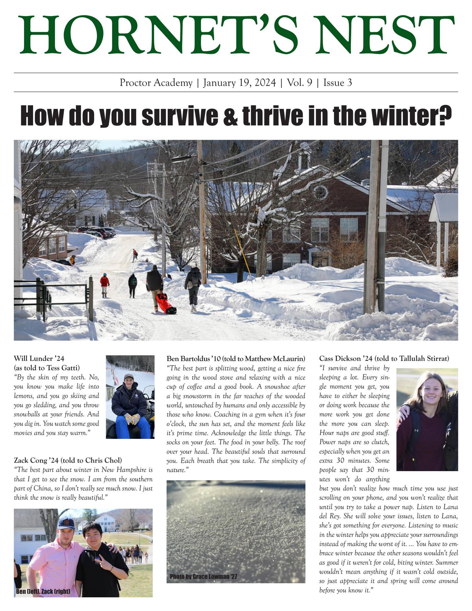 Hornet's Nest | January 19, 2024 | Vol. 9 | Issue 3 by Proctor Academy ...