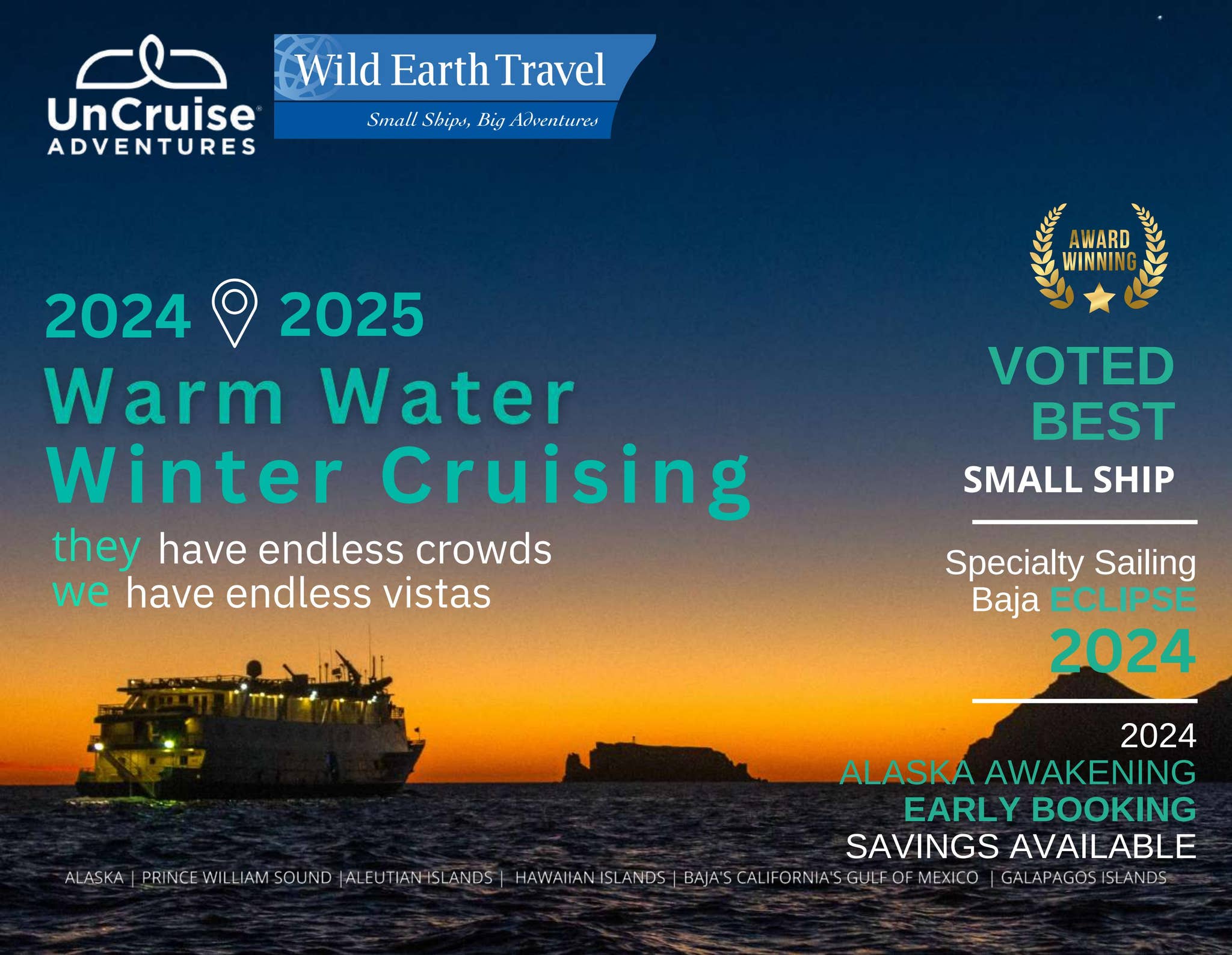 Worldwide Voyages 2024/25 with UnCruise by Heritage Expeditions / Wild ...