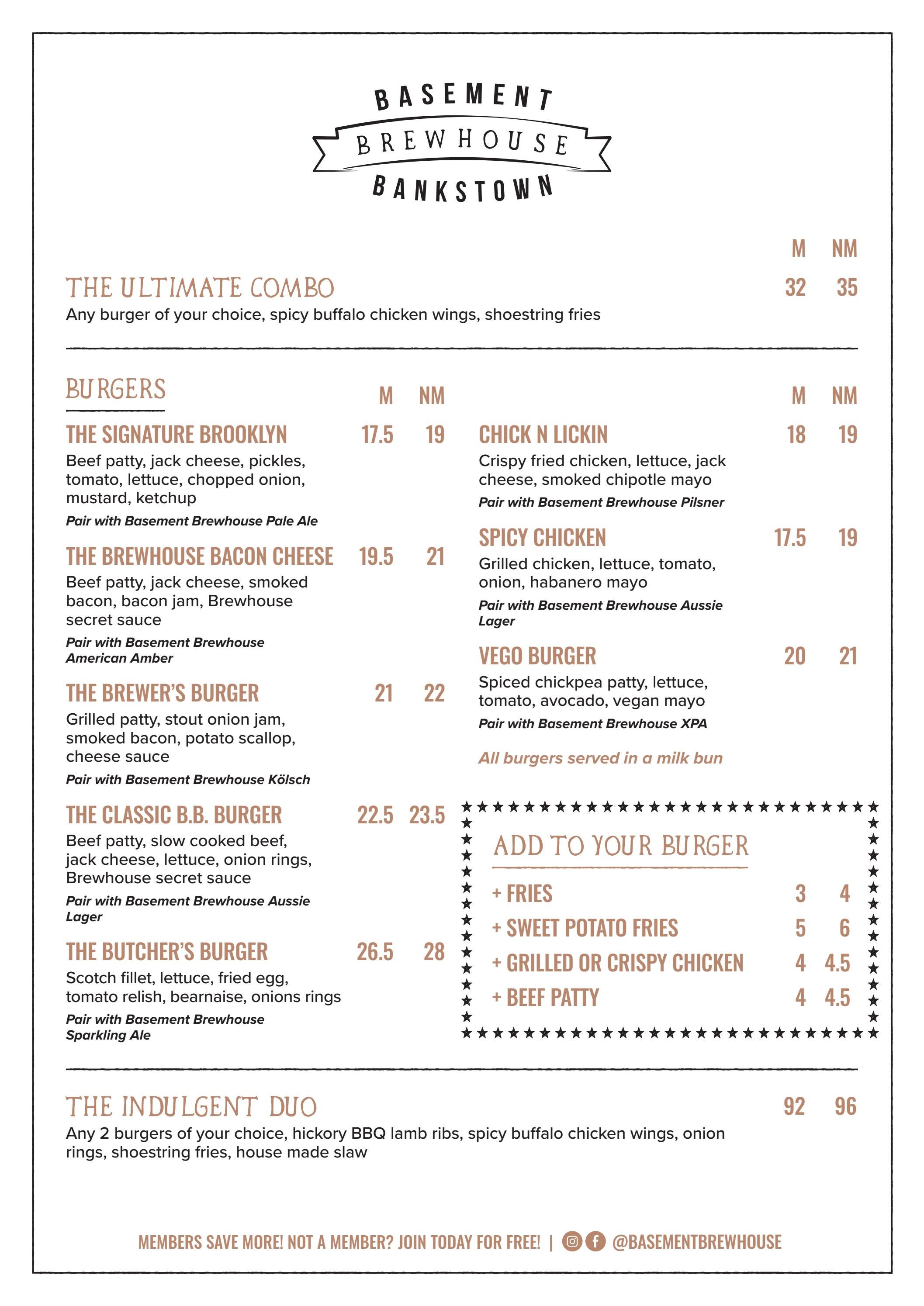 Brewhouse Basement Menu 2023 by Bankstown Sports Club - Issuu
