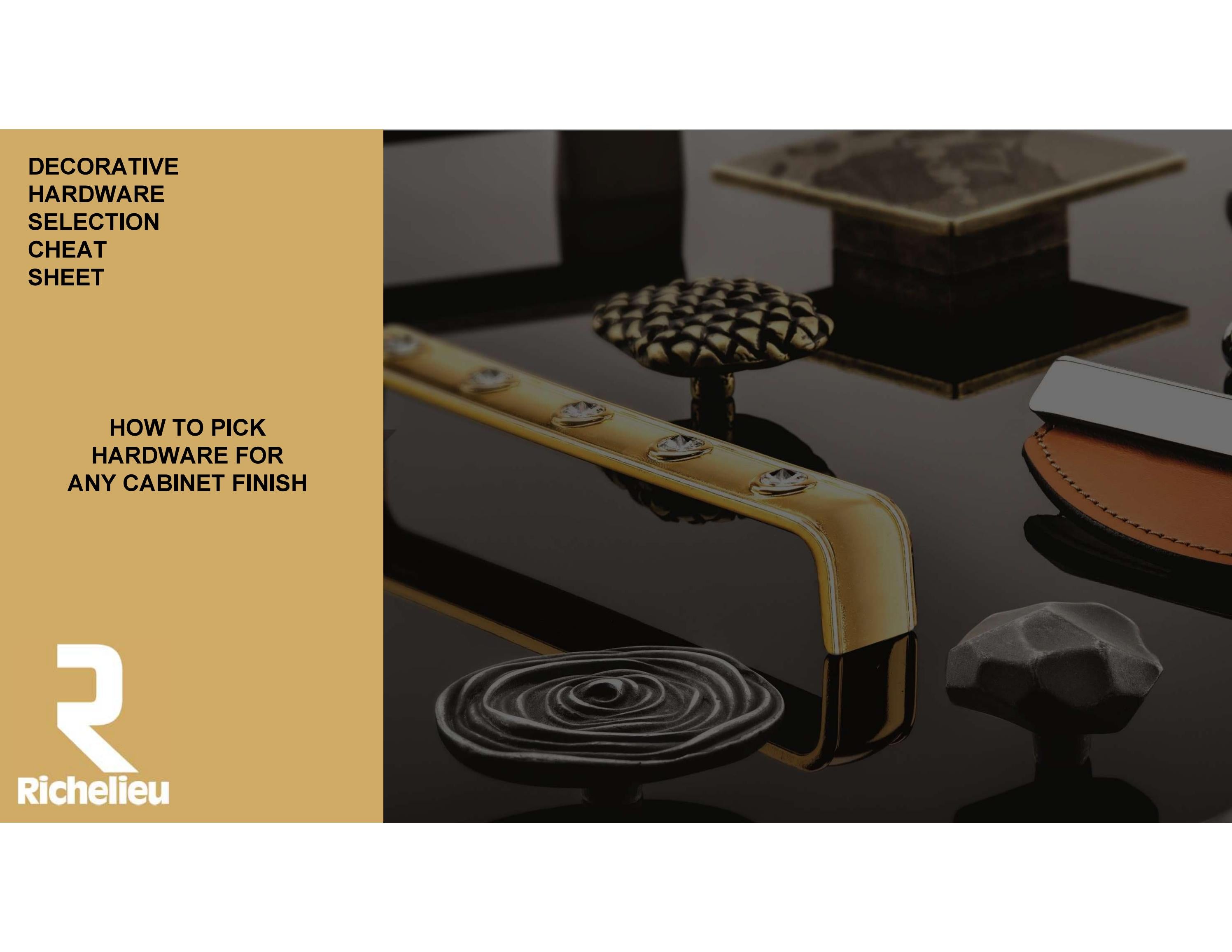 Richelieu: Decorative Hardware Selection Cheat Sheet by GS-Richelieu ...