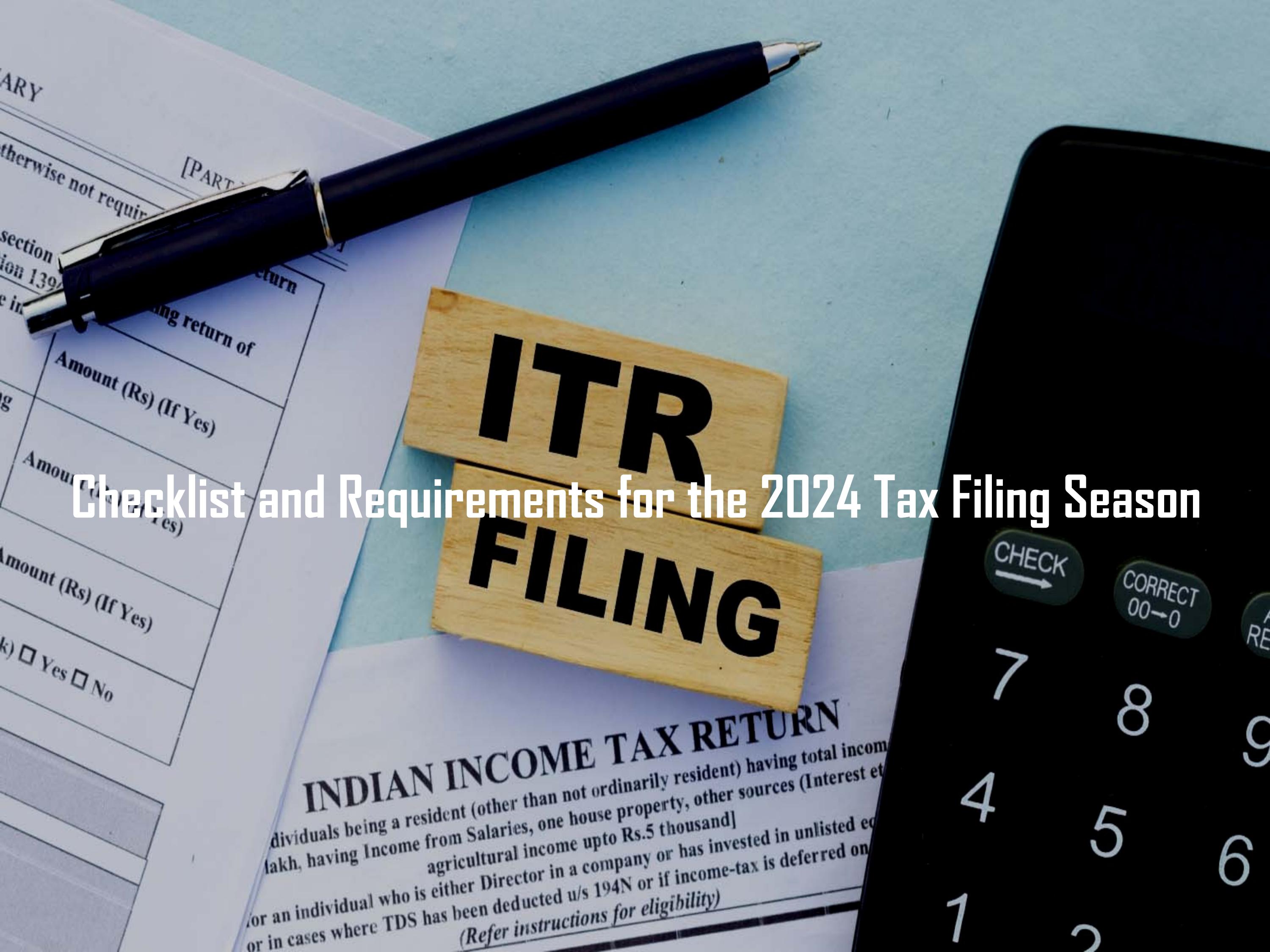 Checklist and Requirements for the 2024 Tax Filing Season by Geoffrey ...