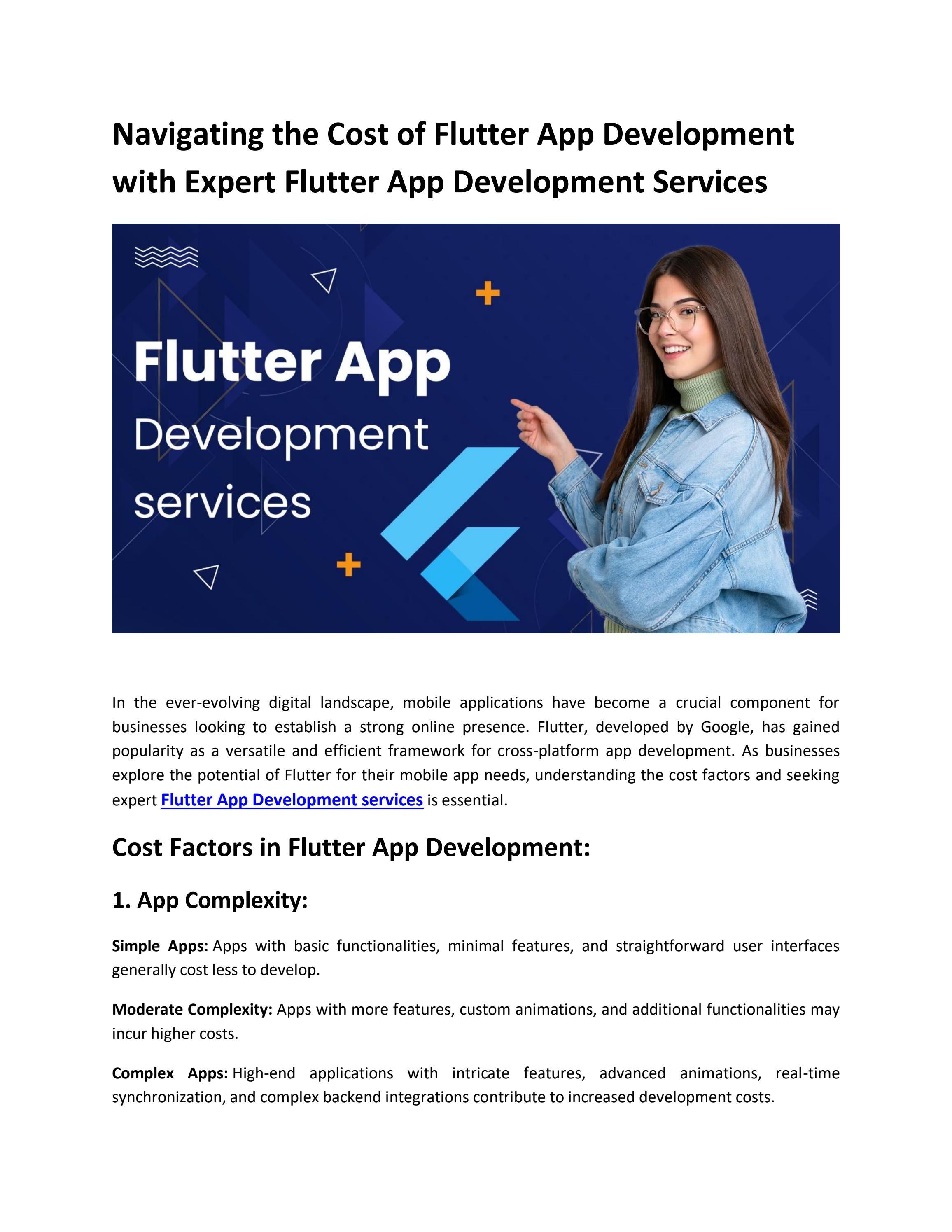 Navigating the Cost of Flutter App Development with Expert Flutter App Development Services by ...