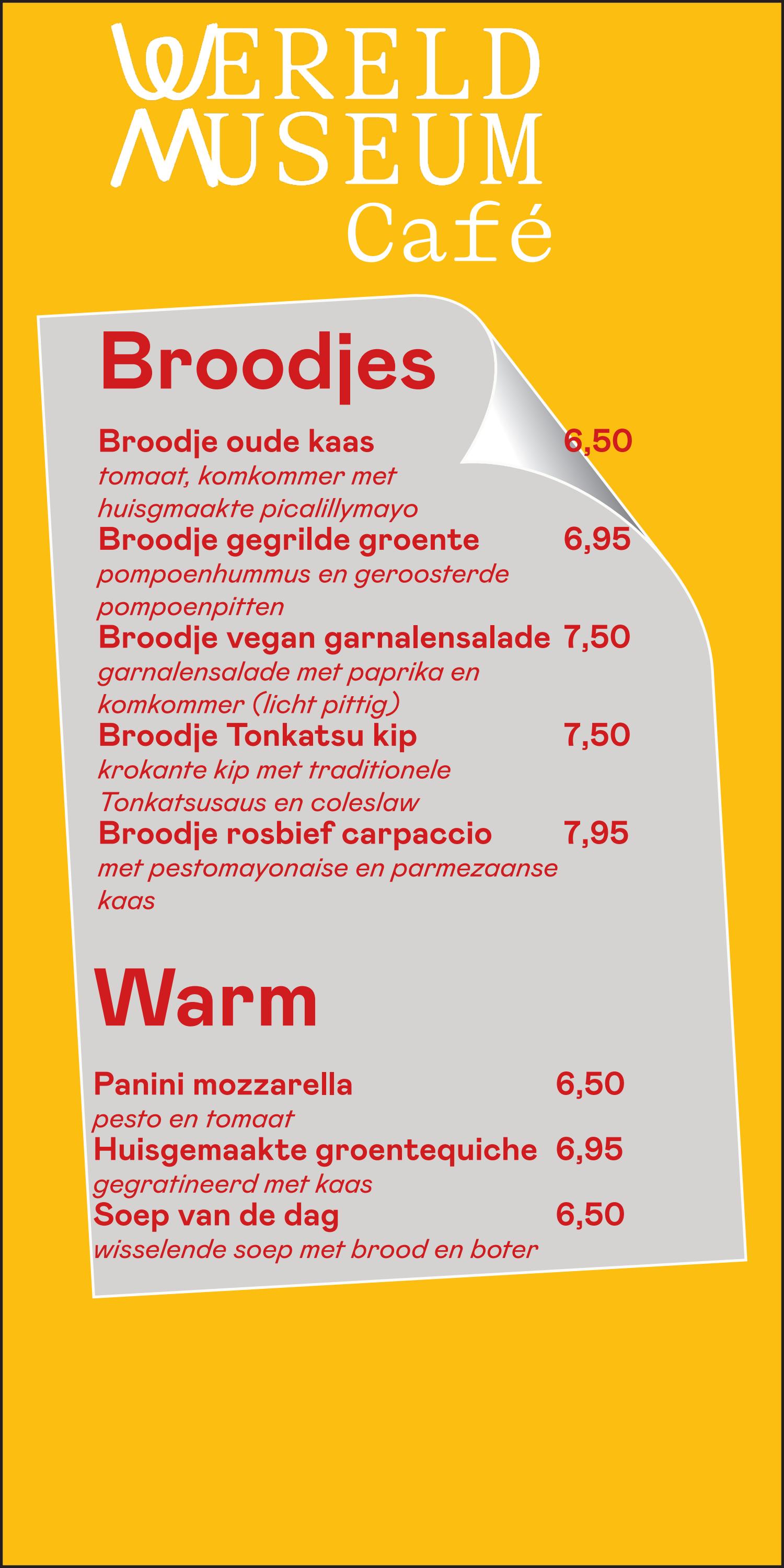 Menukaart Museumcafé Volkenkunde - 2022 by Wereldmuseum - Issuu