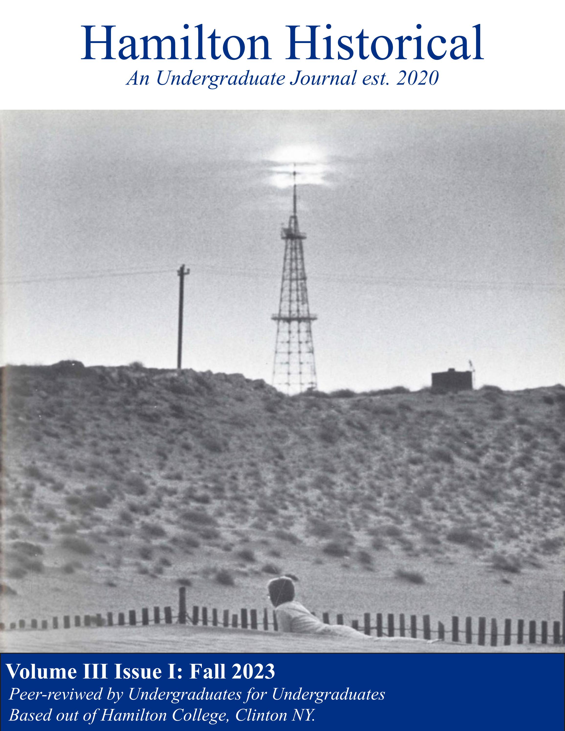 Hamilton Historical Volume III, Issue I: Fall 2023 by Hamilton College ...