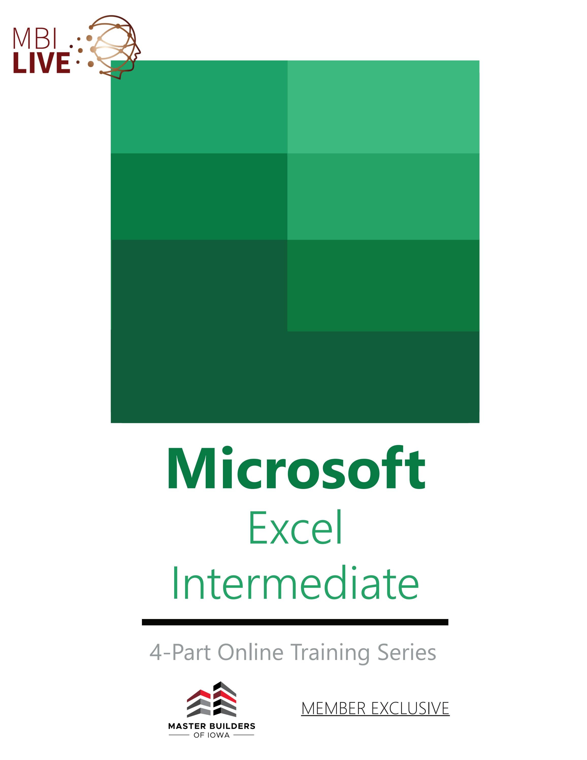 Microsoft Excel - Intermediate by MasterBuildersofIowa - Issuu