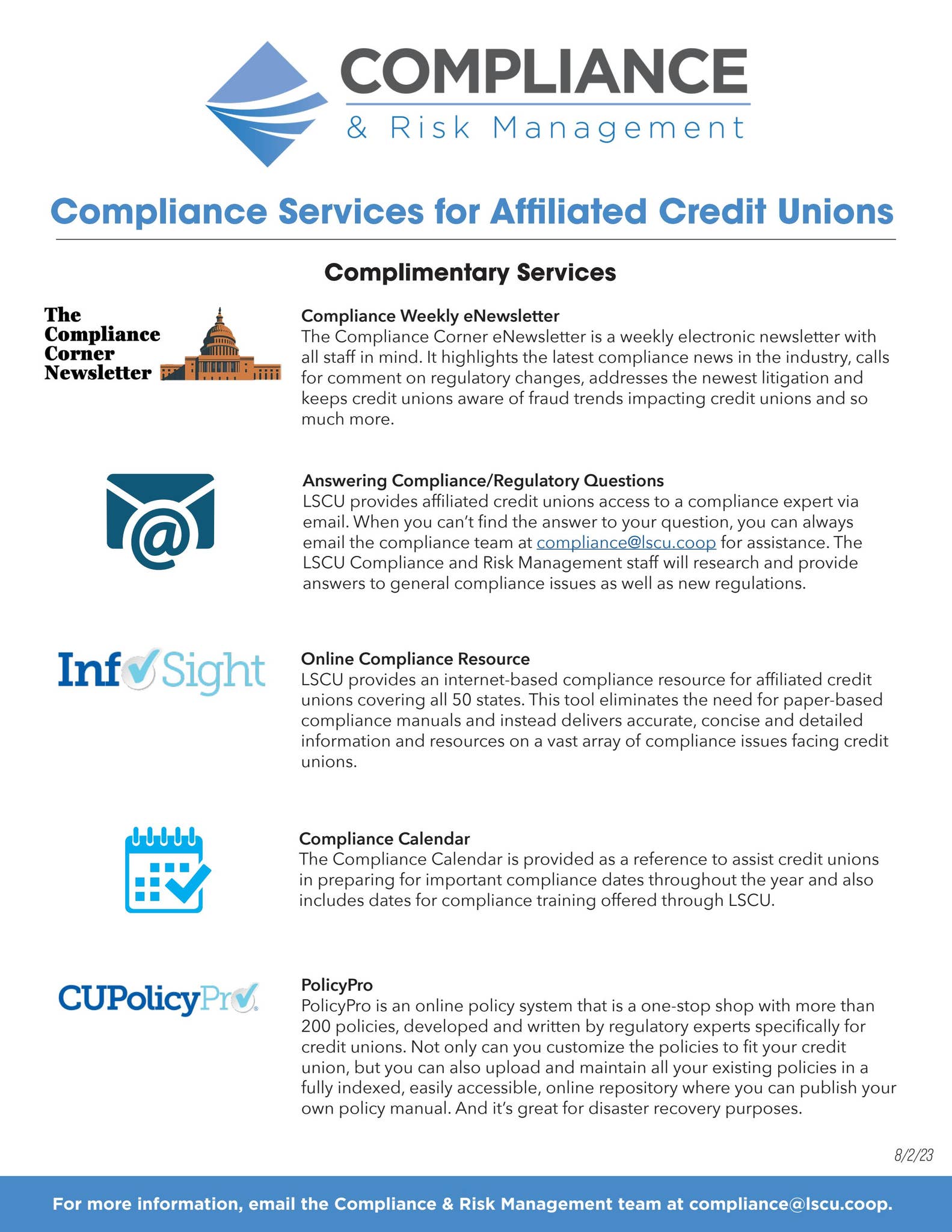 Compliance Services for Affiliated Credit Unions by LSCU MarComm - Issuu