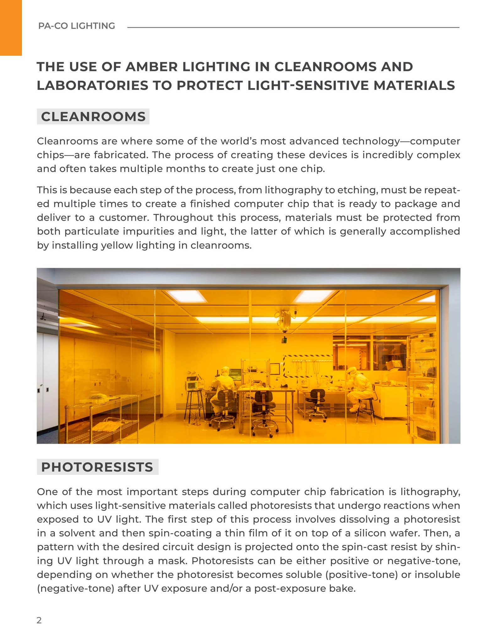 Amber Lighting for Cleanrooms & Laboratories by Pa-Co Lighting - Issuu