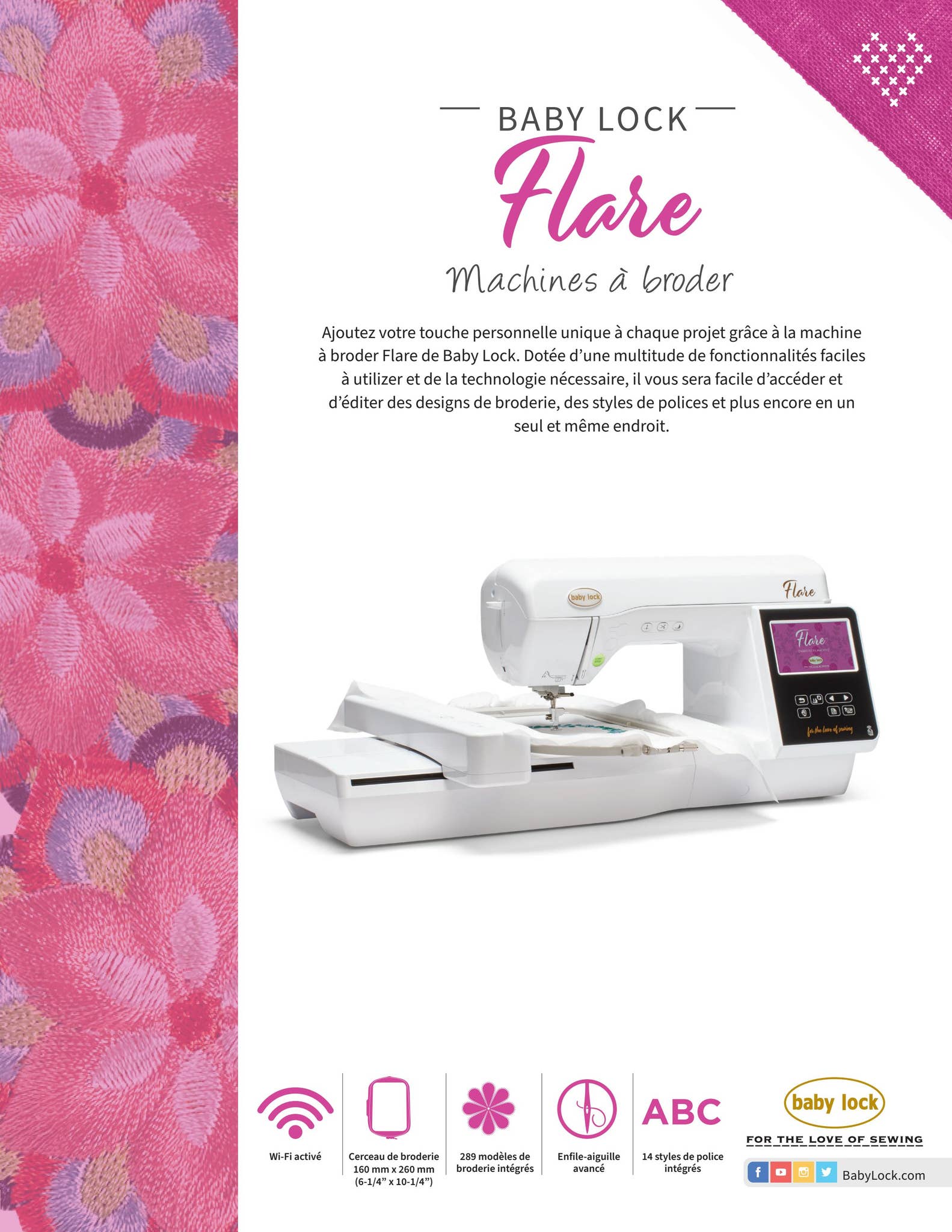 Flare French Spec Sheet by babylocksewing - Issuu
