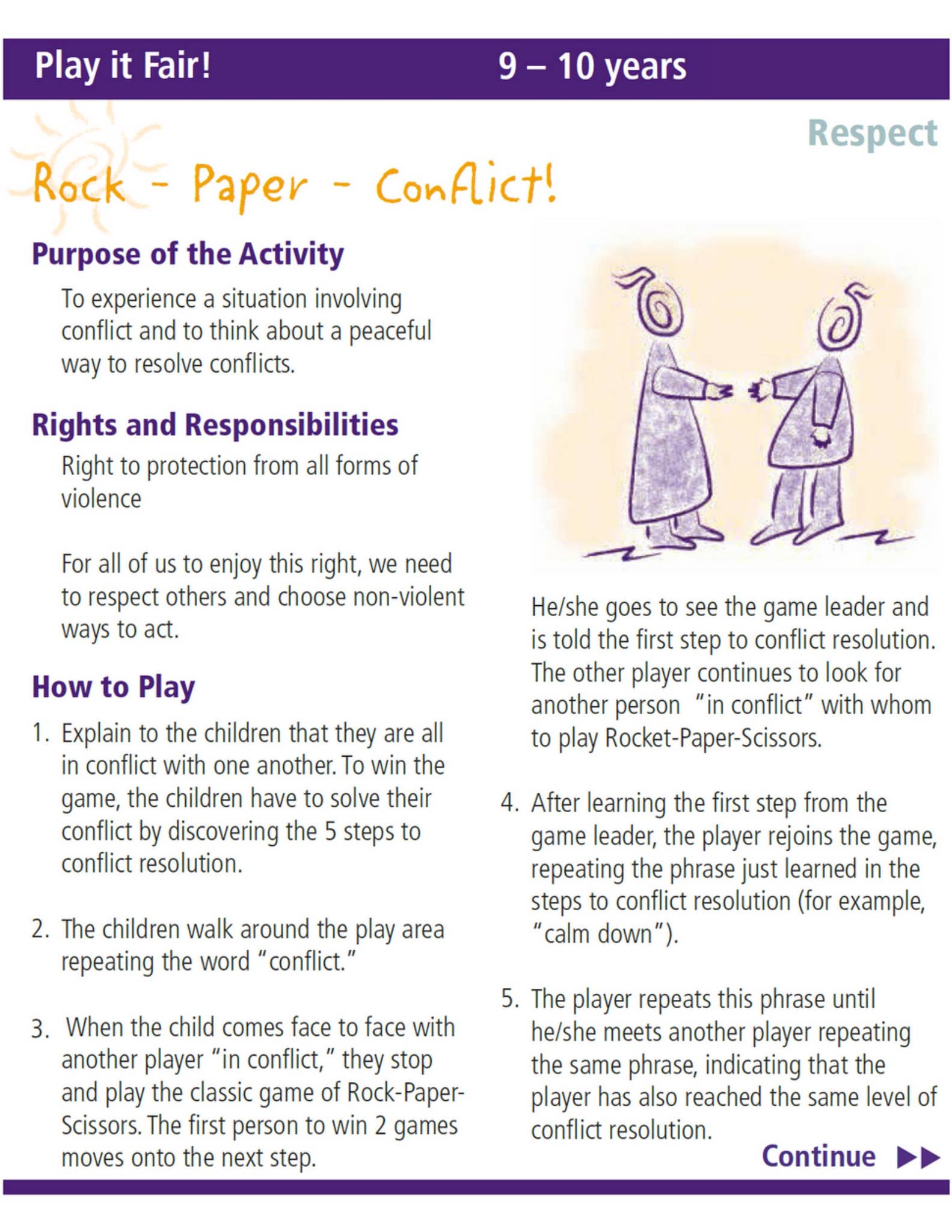 PIF - Rock-Paper-Conflict! Ages 9-10 - (Respect) by Girl Scouts of ...
