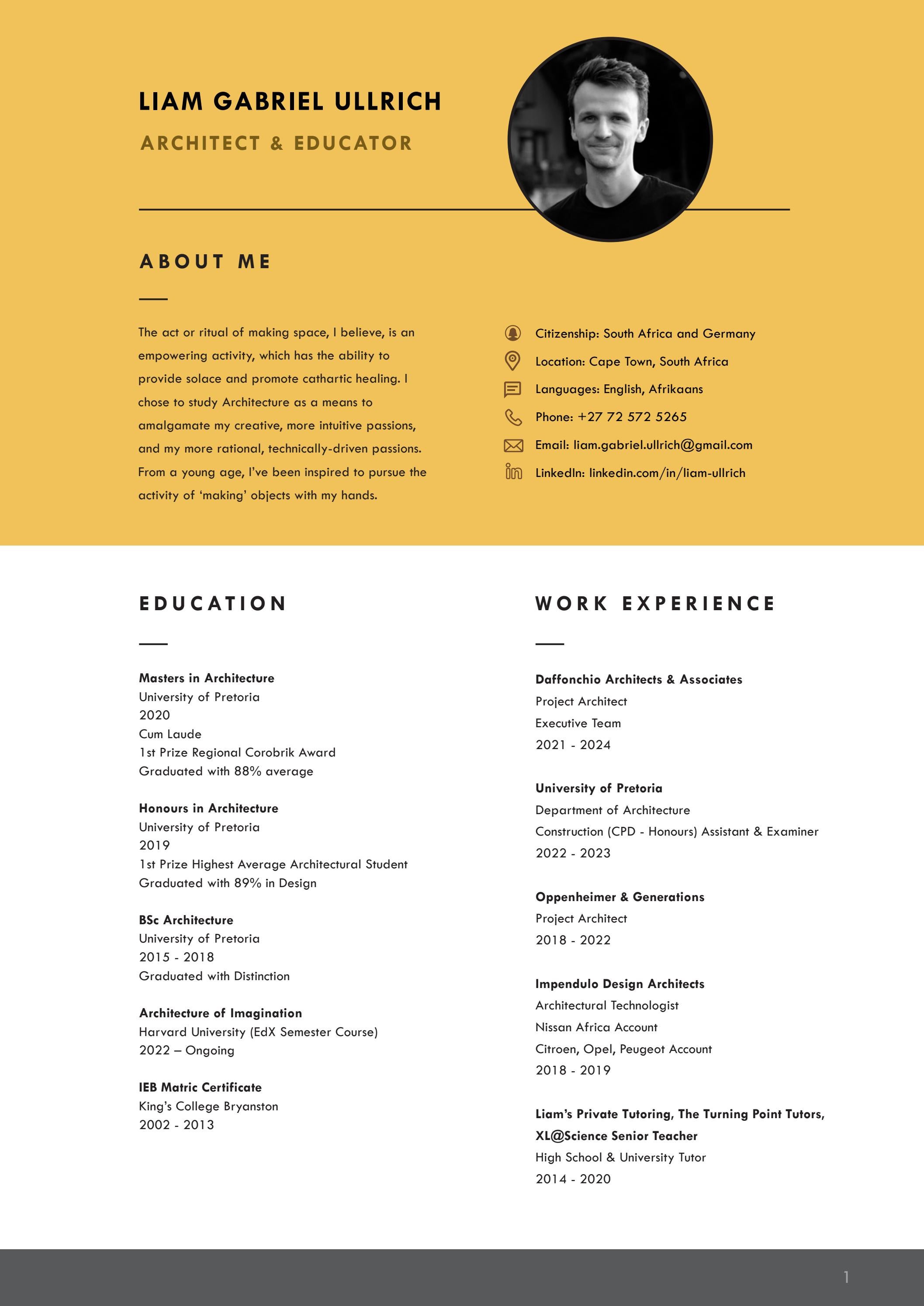 Liam Ullrich - CV & Portfolio - 2024 by Liam - spam email - Issuu