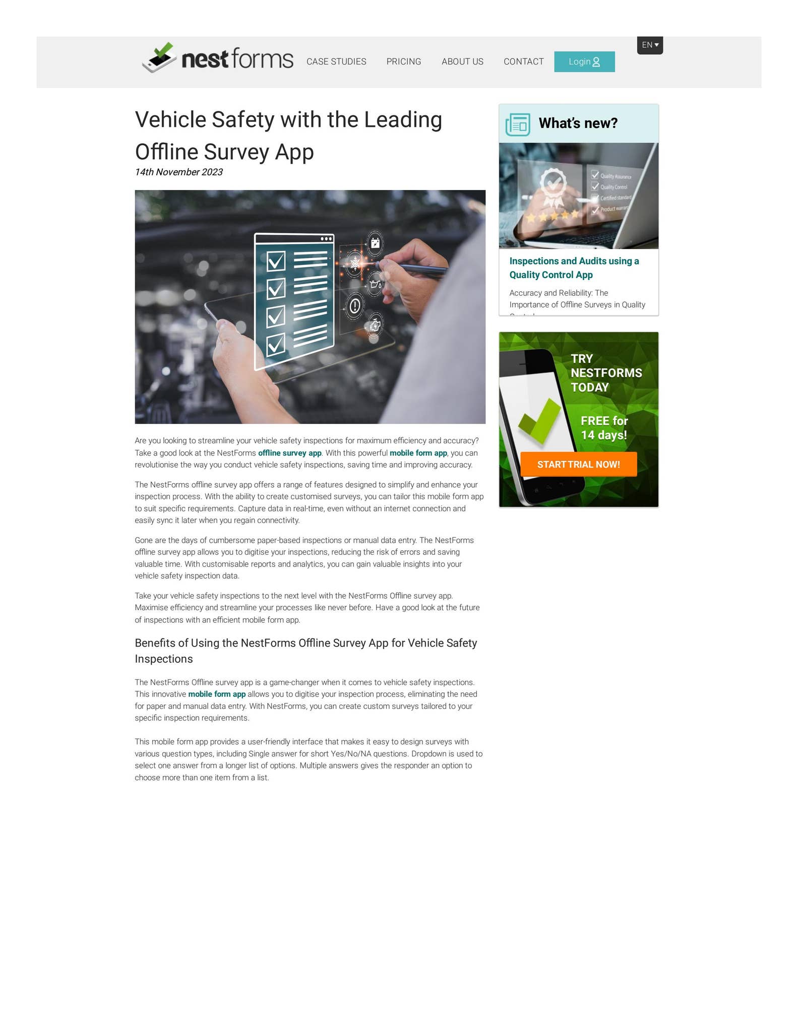 Vehicle Safety with the Leading Offline Survey App by NestForms - Issuu