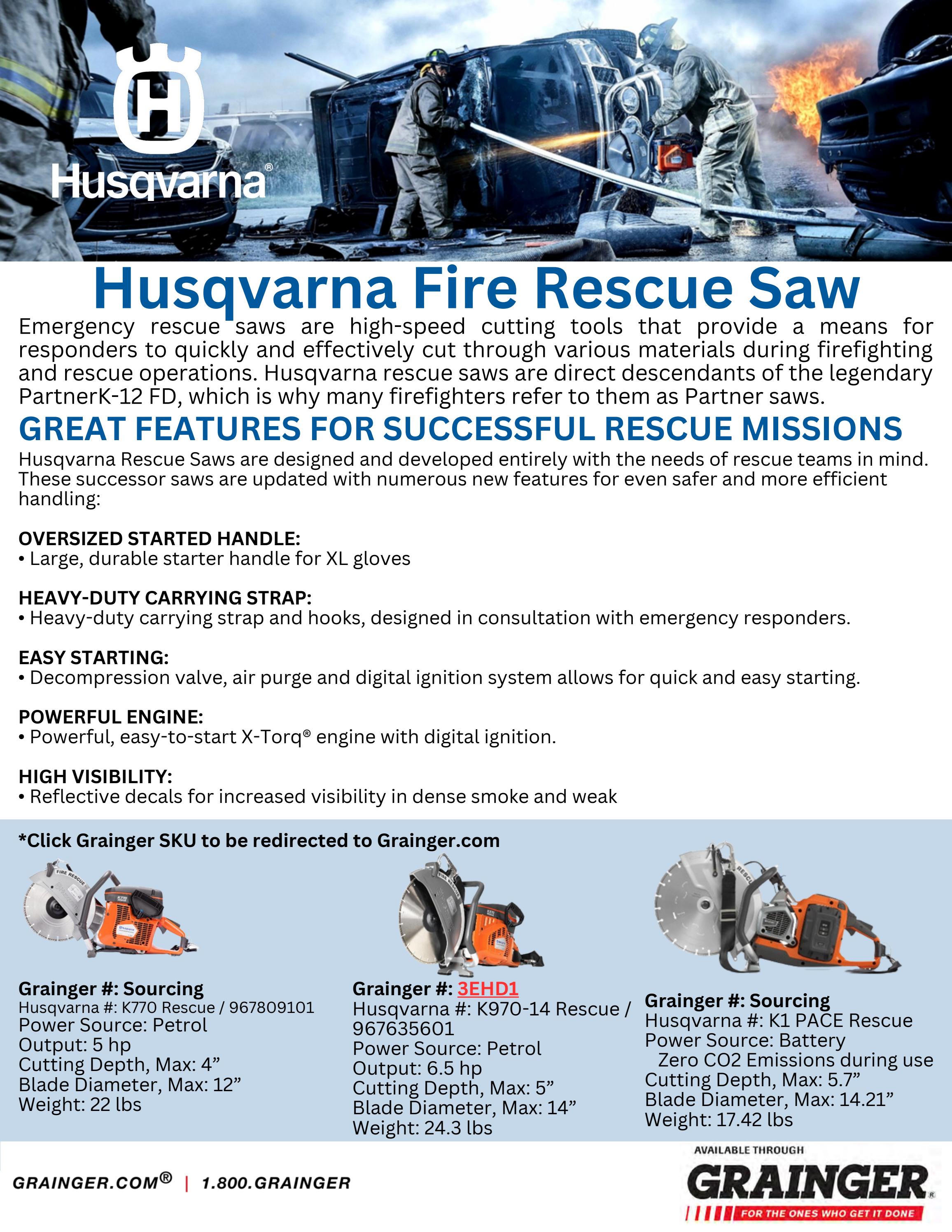 Husqvarna - Fire Saw Rescue, Grainger by ISI Marketing Portal - Issuu