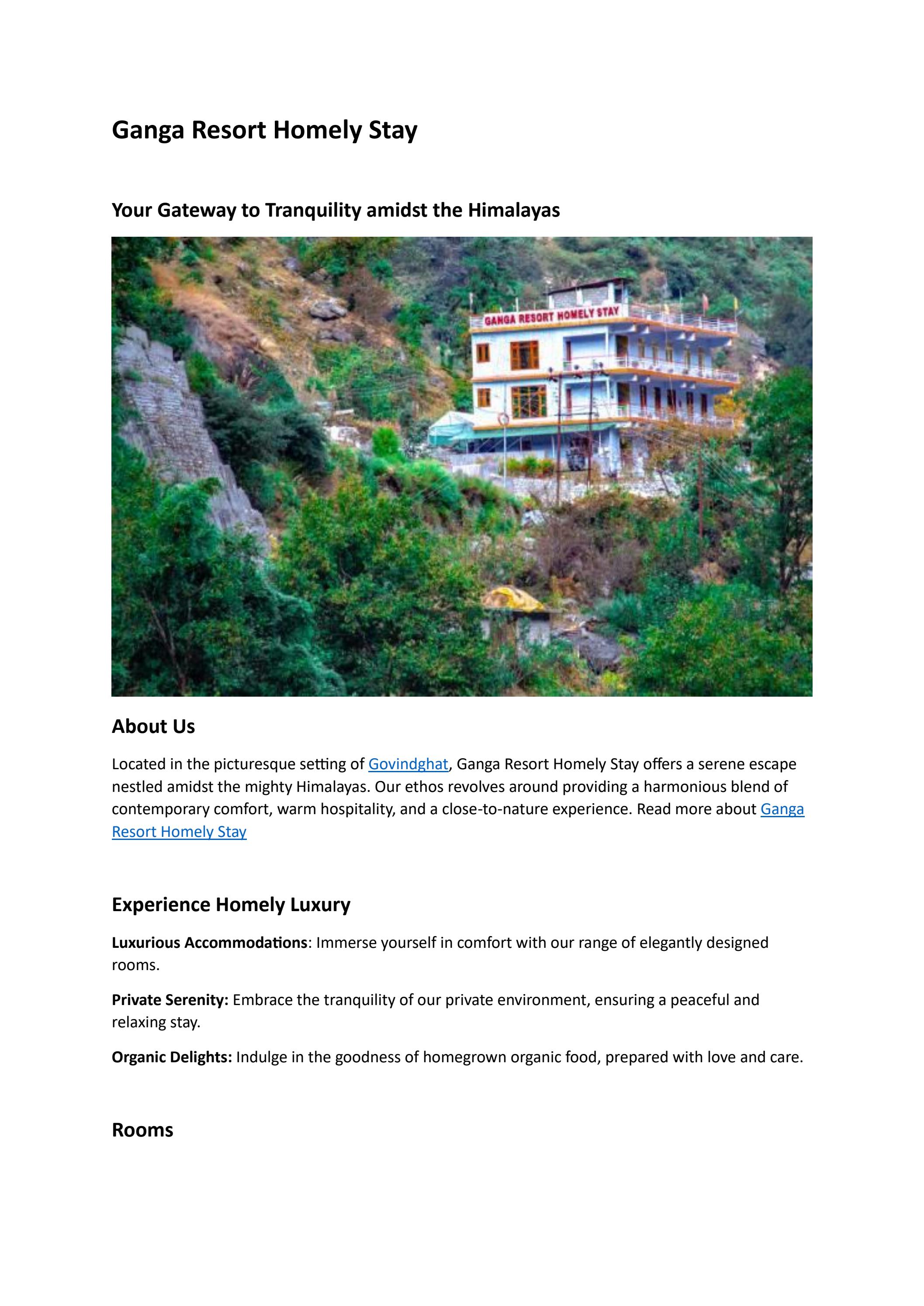 Ganga Resort Homely Stay by Ganga Resort Homely Stay - Issuu