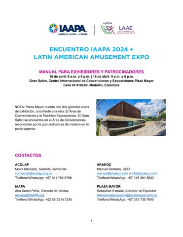 Manual para Exhibidores y Patrocinadores - Encuentro IAAPA 2024 + LAAE ...
