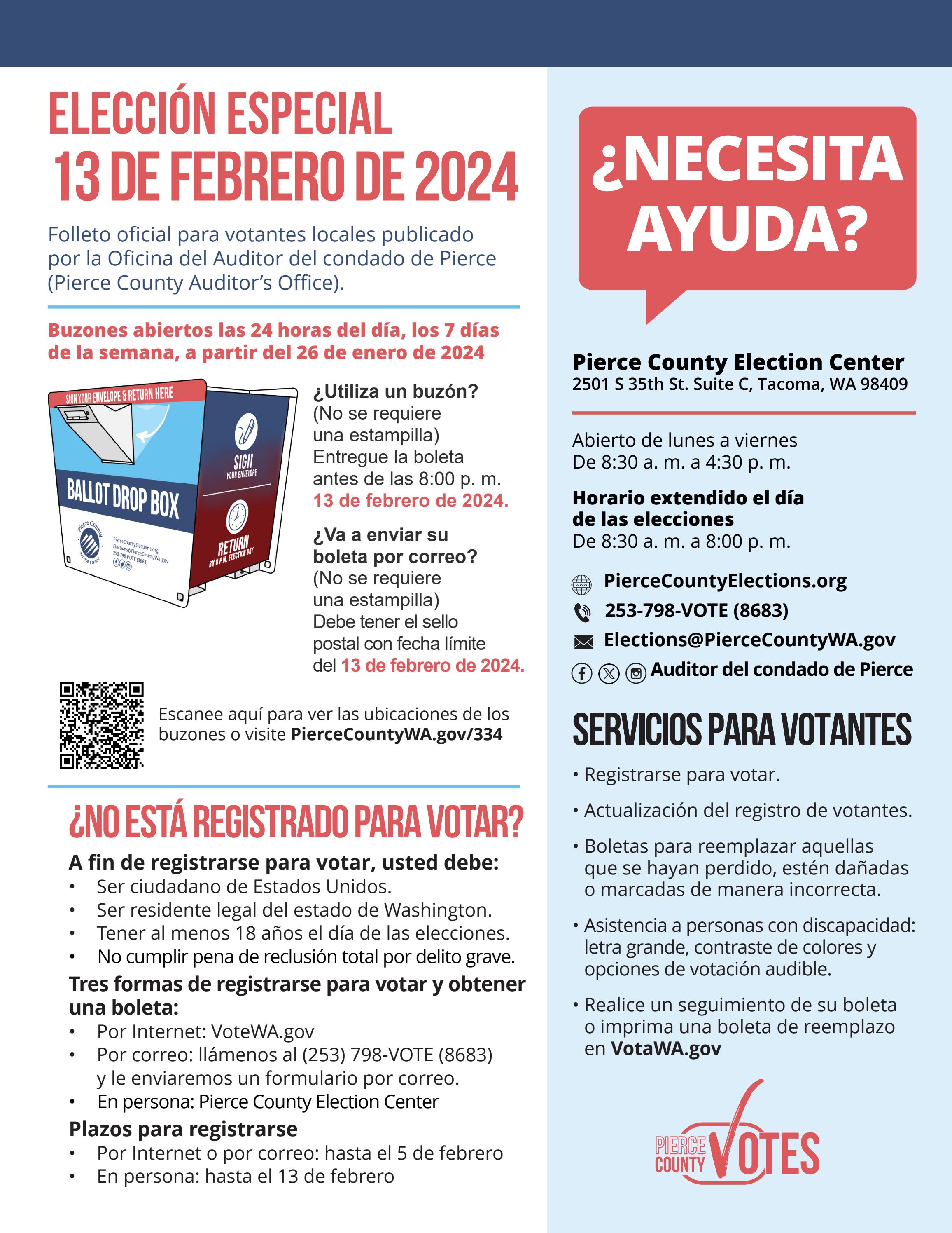 February 2024 Special Election Voter Pamphlet - Español by Pierce ...