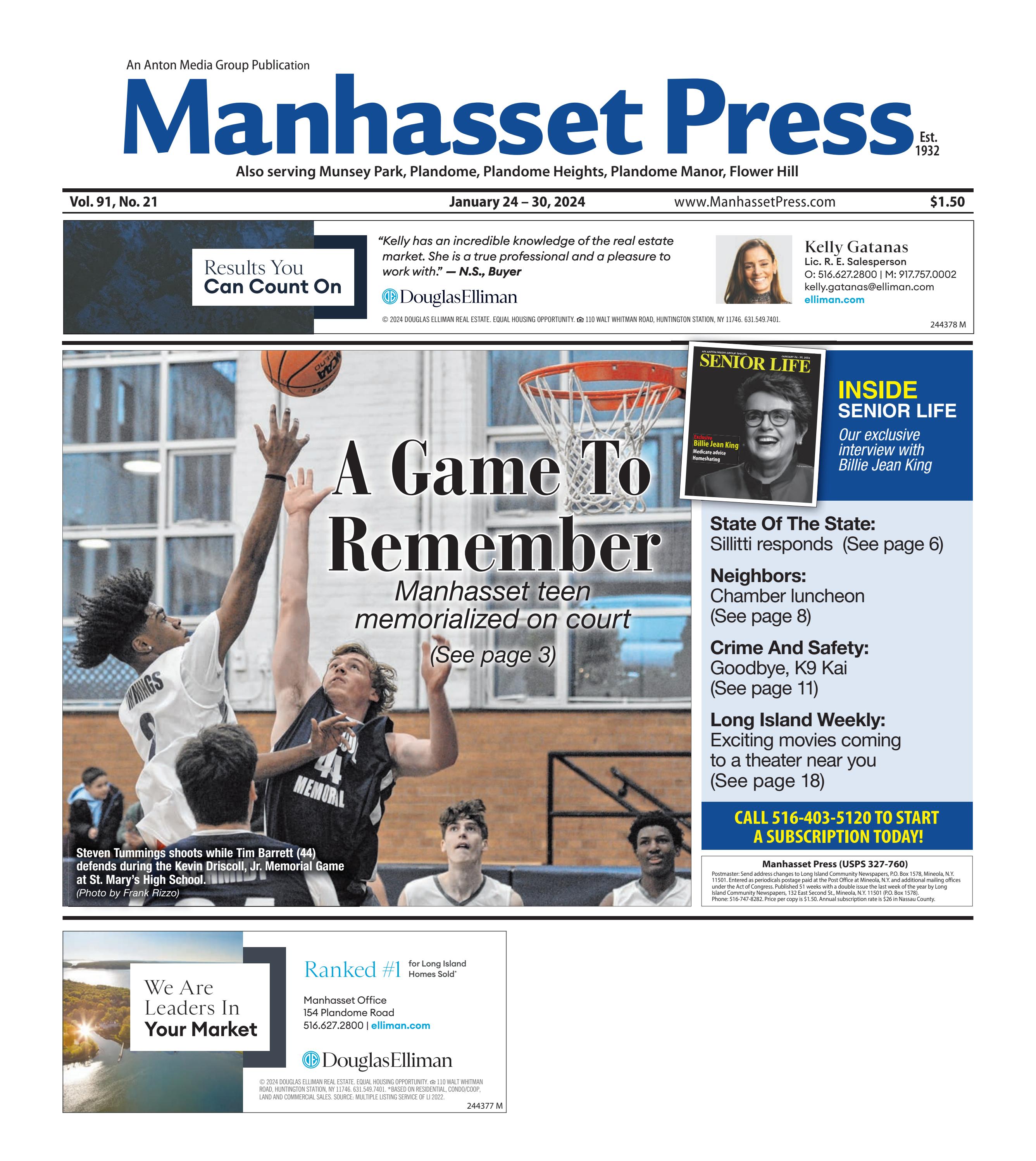 Manhasset Press 1/24/24 edition is published weekly by Anton Media ...