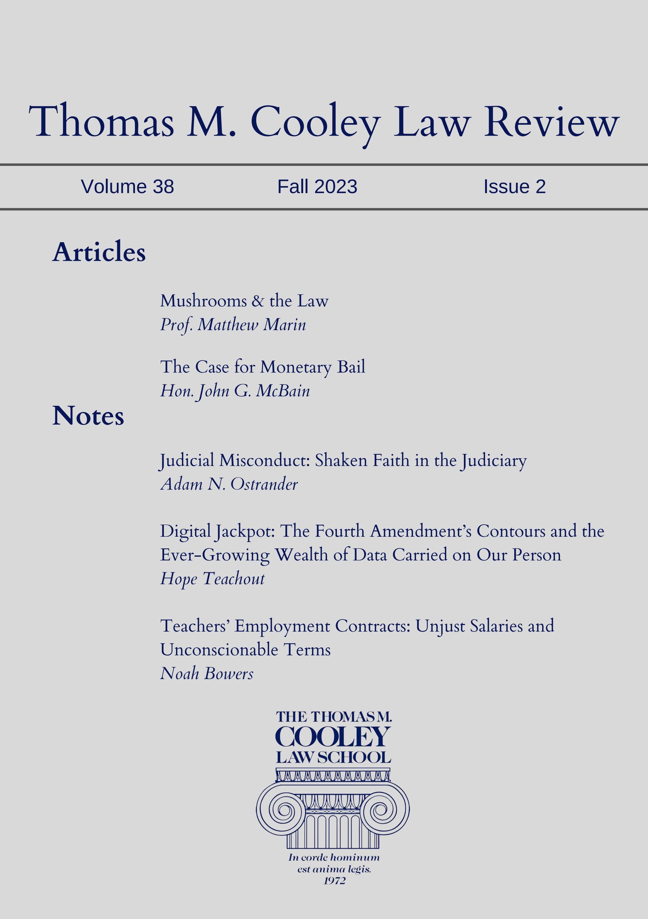 Cooley Law Review Journal Fall 2023 by WMU-Cooley Law School - Issuu