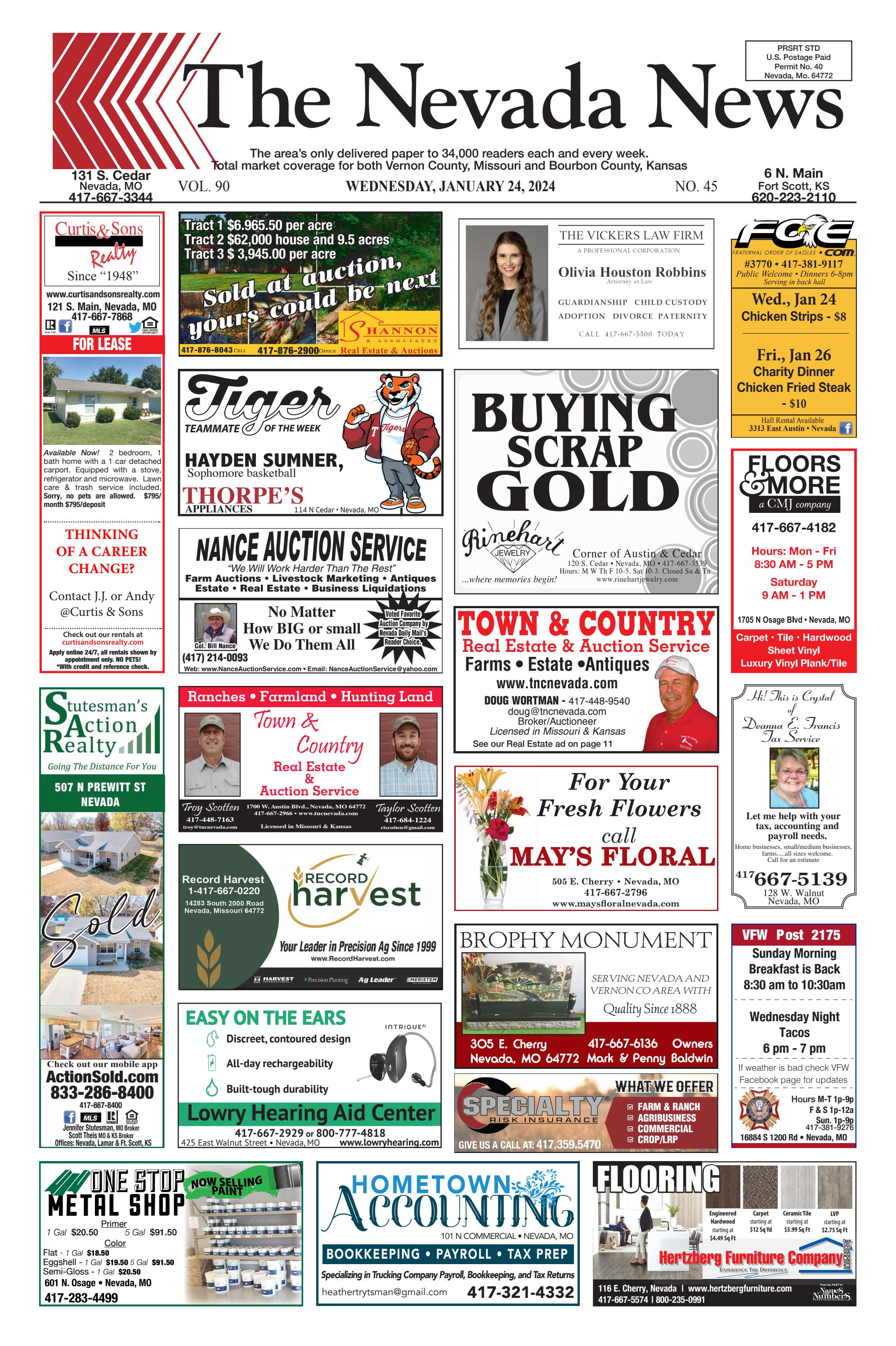 Nevada News January 24, 2024 by Nevada News/Nevada Daily Mail - Issuu