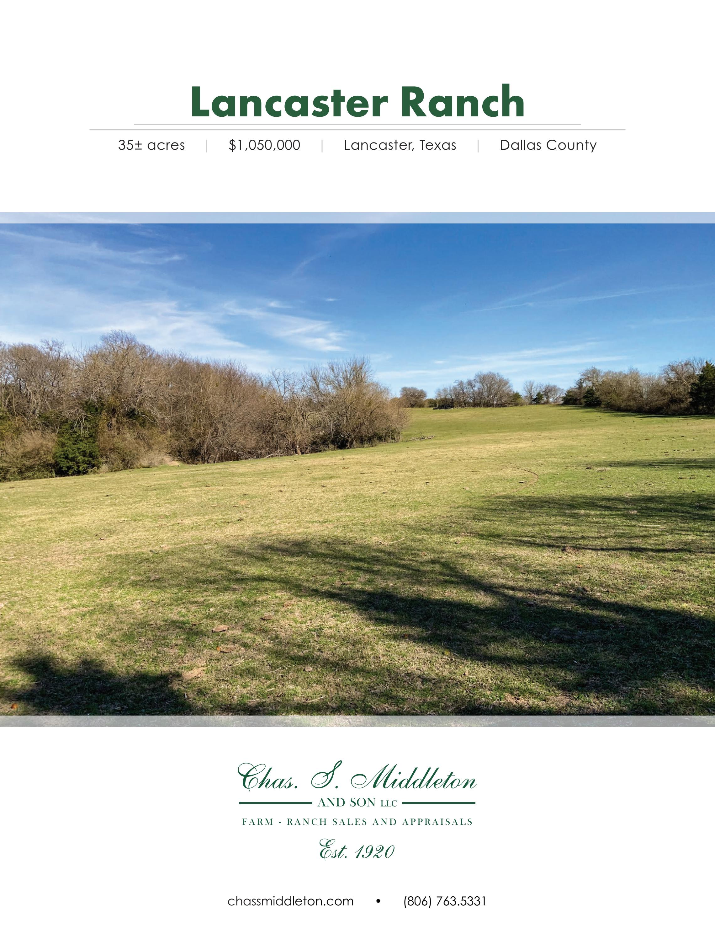 Lancaster Ranch | Dallas County, Texas by csmandson - Issuu