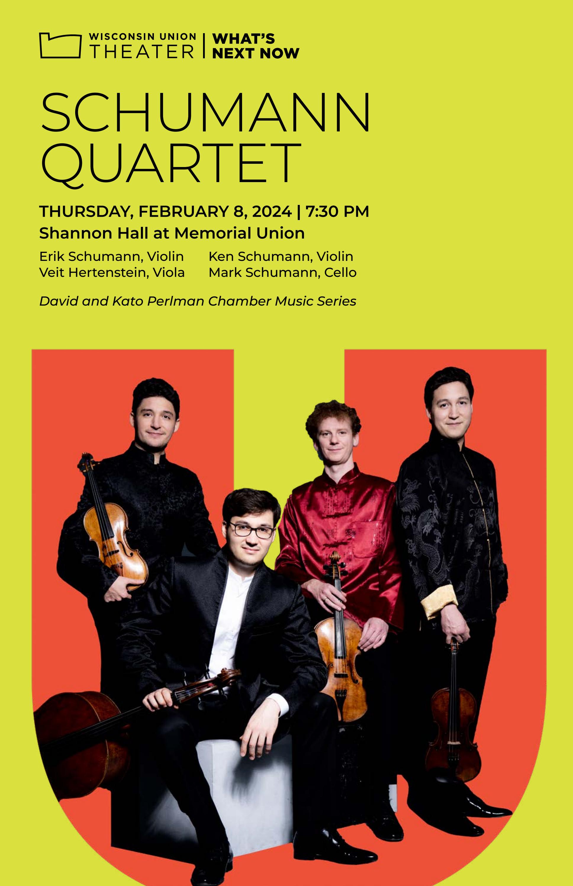Schumann Quartet: Program by Wisconsin Union - Issuu
