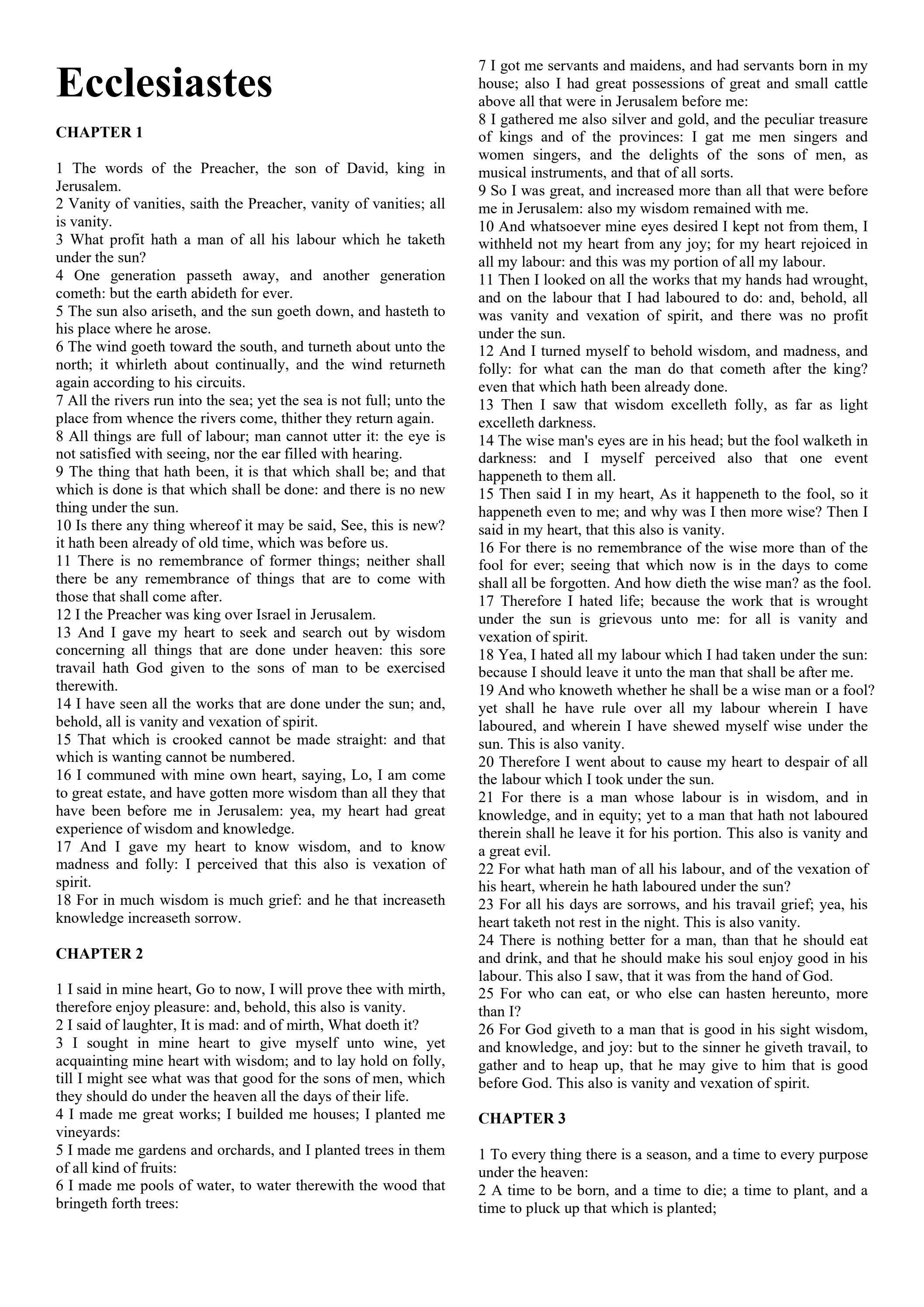 English - Ecclesiastes by Filipino Tracts and Literature Society Inc ...