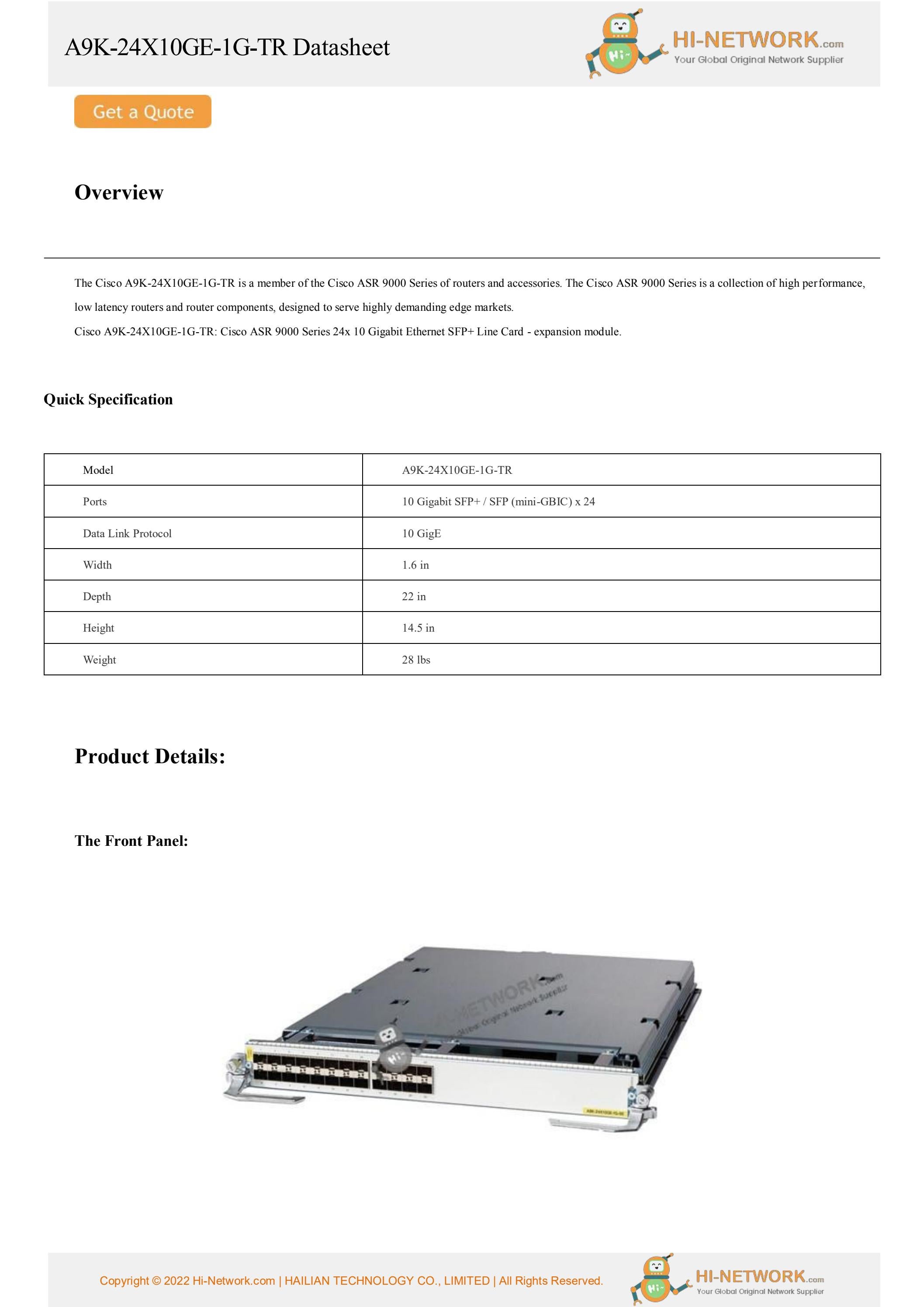 cisco-a9k-24x10ge-1g-tr-datasheet by Hi-Network - Issuu