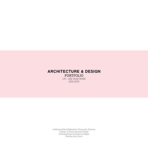 2nd year Architecture Portfolio by Natalia de la Torre - Issuu