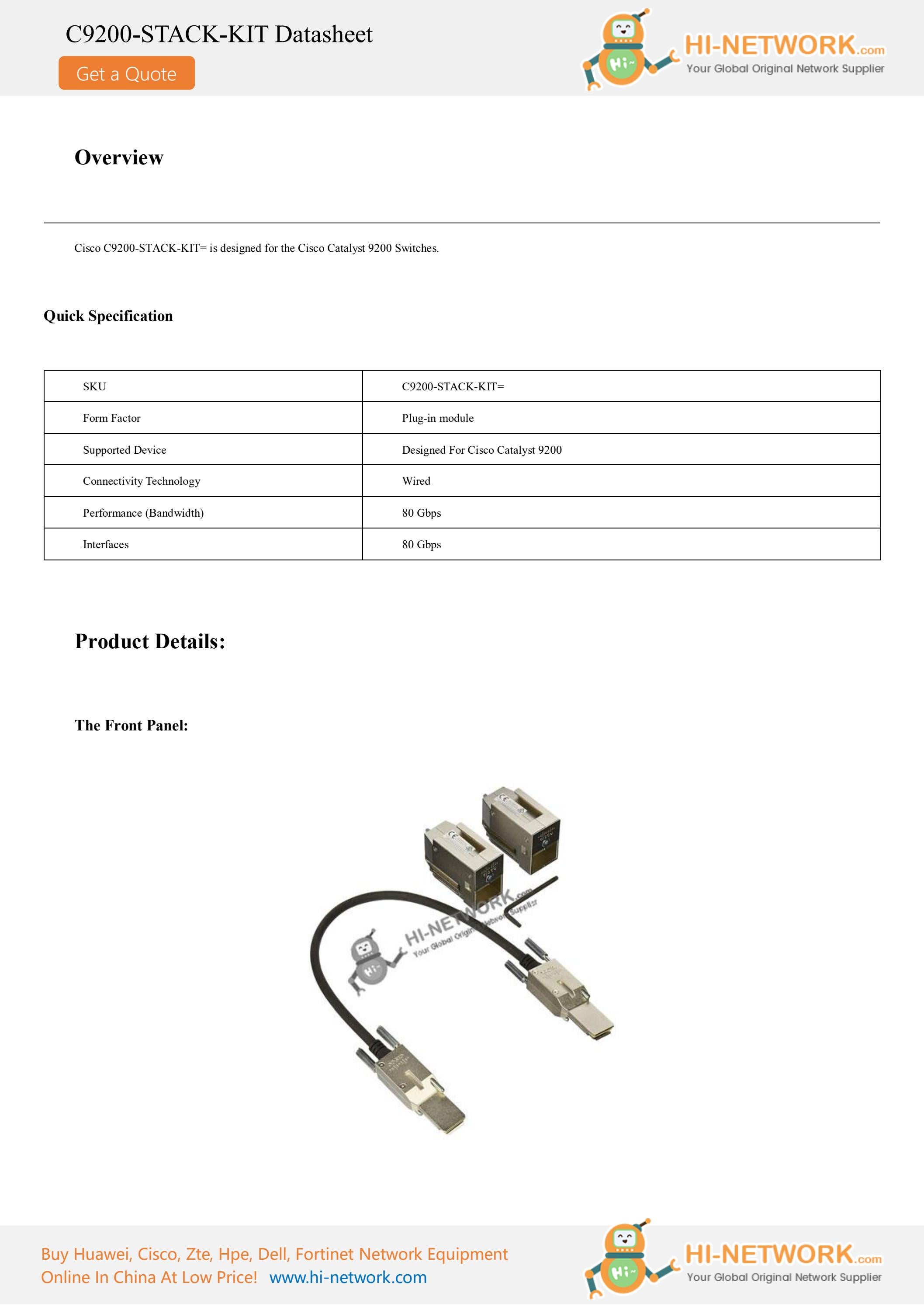 cisco-c9200-stack-kit-datasheet by Hi-Network - Issuu