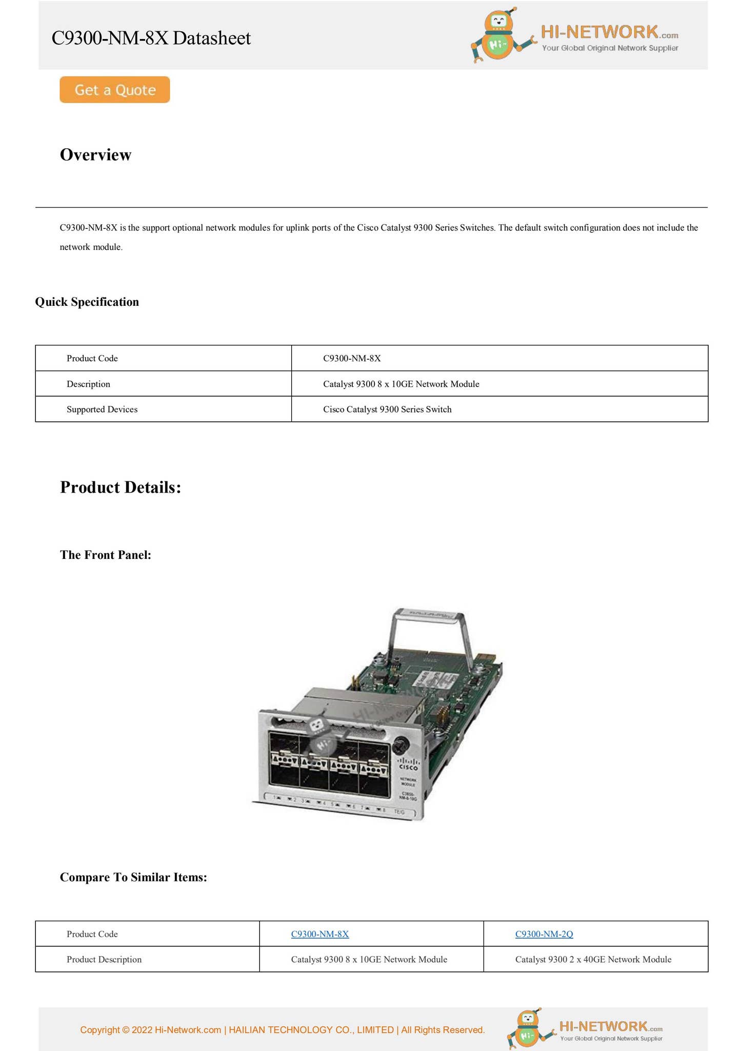 cisco-c9300-nm-8x-datasheet by Hi-Network - Issuu