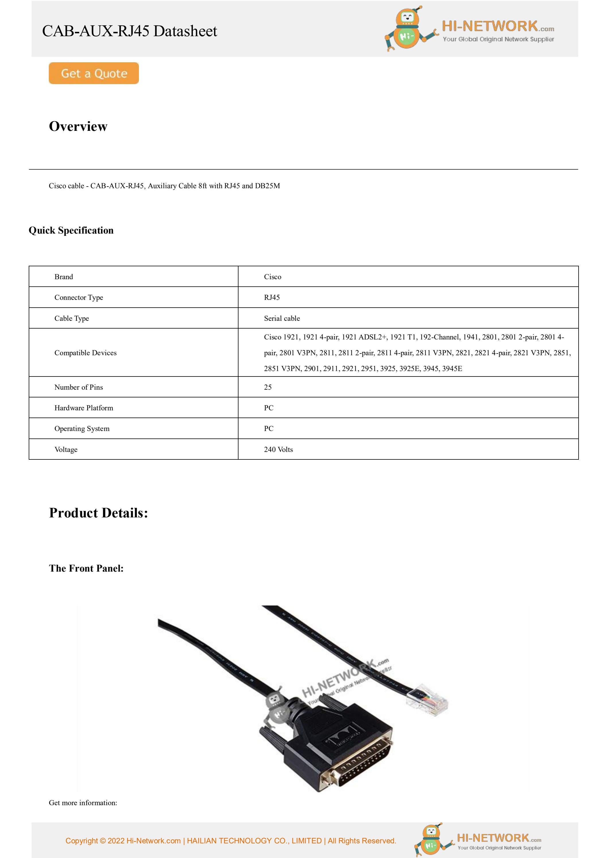 cisco-cab-aux-rj45-datasheet by Hi-Network - Issuu