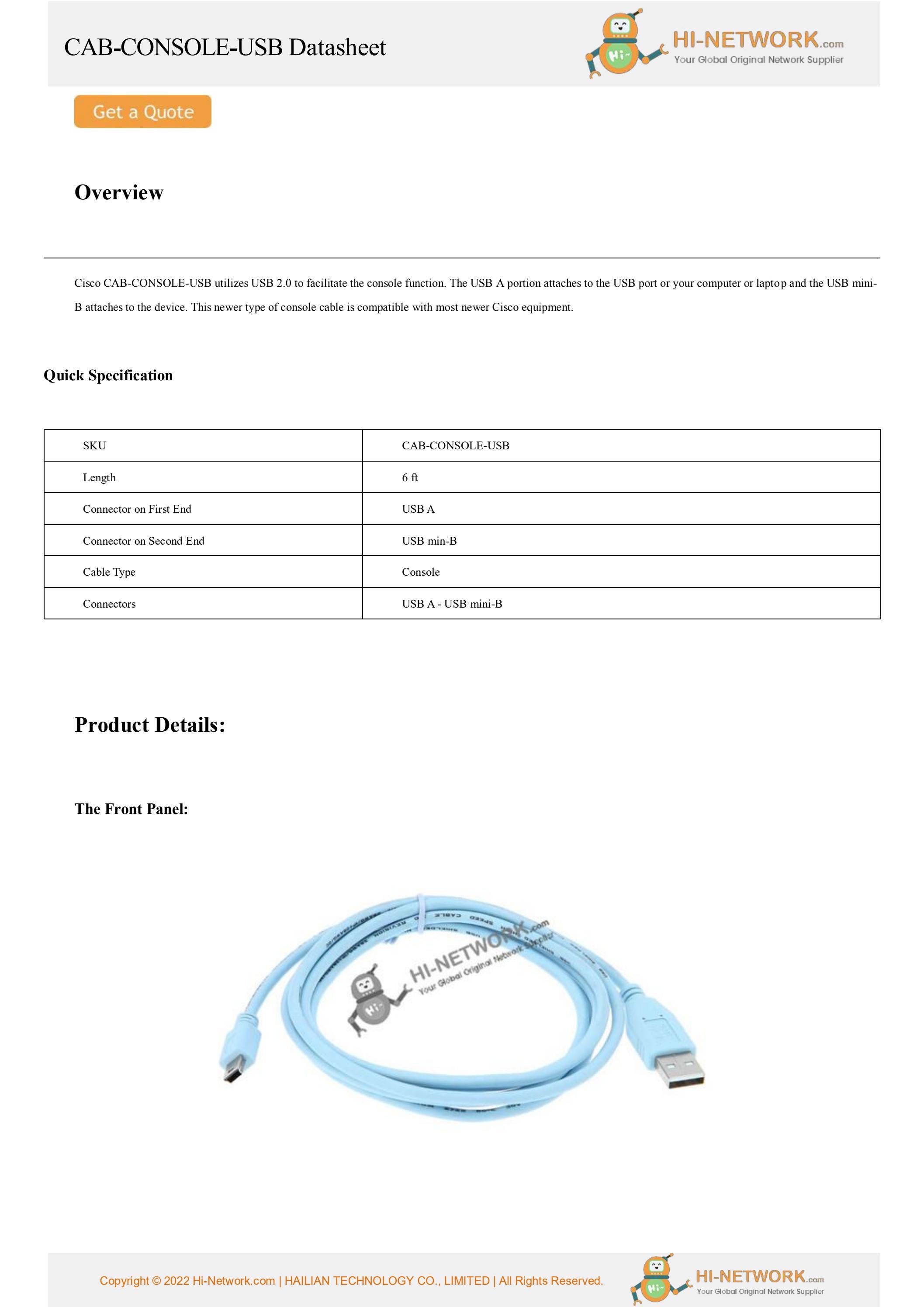 cisco-cab-console-usb-datasheet by Hi-Network - Issuu