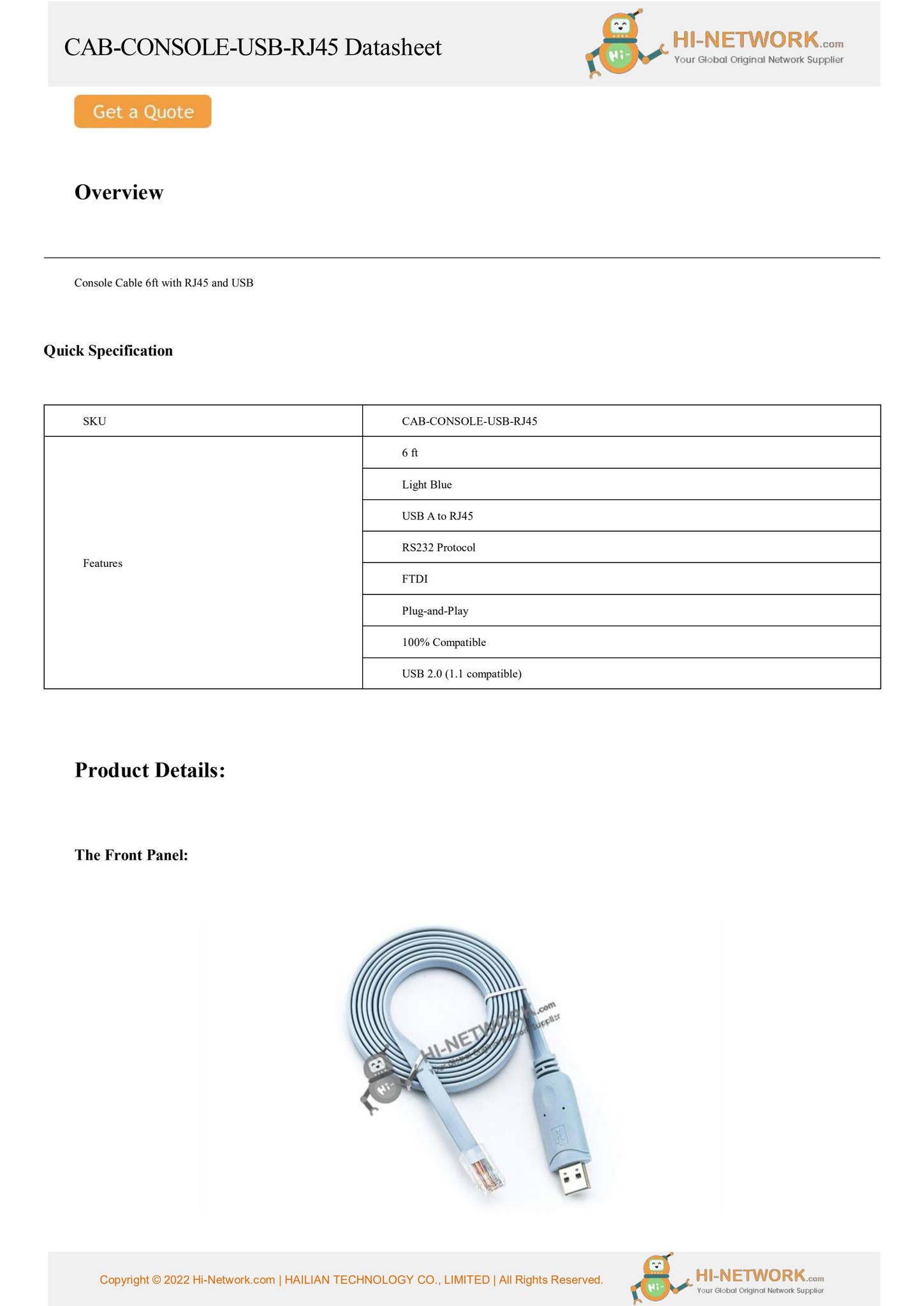 cisco-cab-console-usb-rj45-datasheet by Hi-Network - Issuu