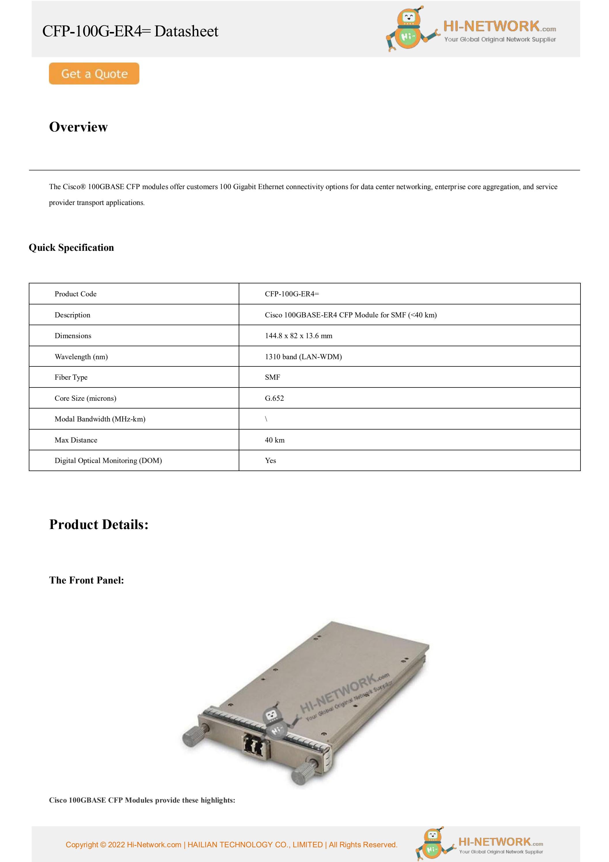 cisco-cfp-100g-er4=-datasheet by Hi-Network - Issuu