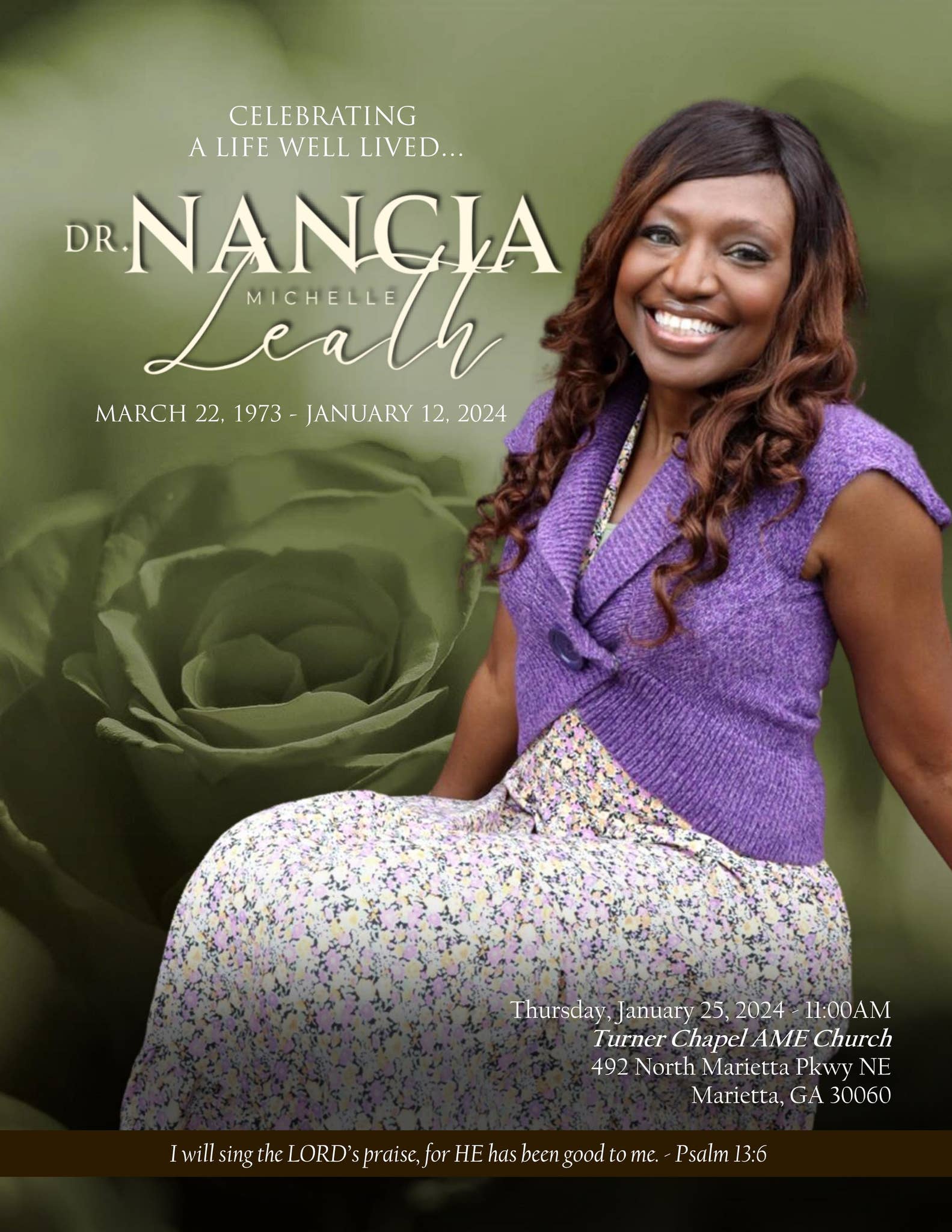 Dr. Nancia Leath's Life Celebration Program by The K Effect - Issuu