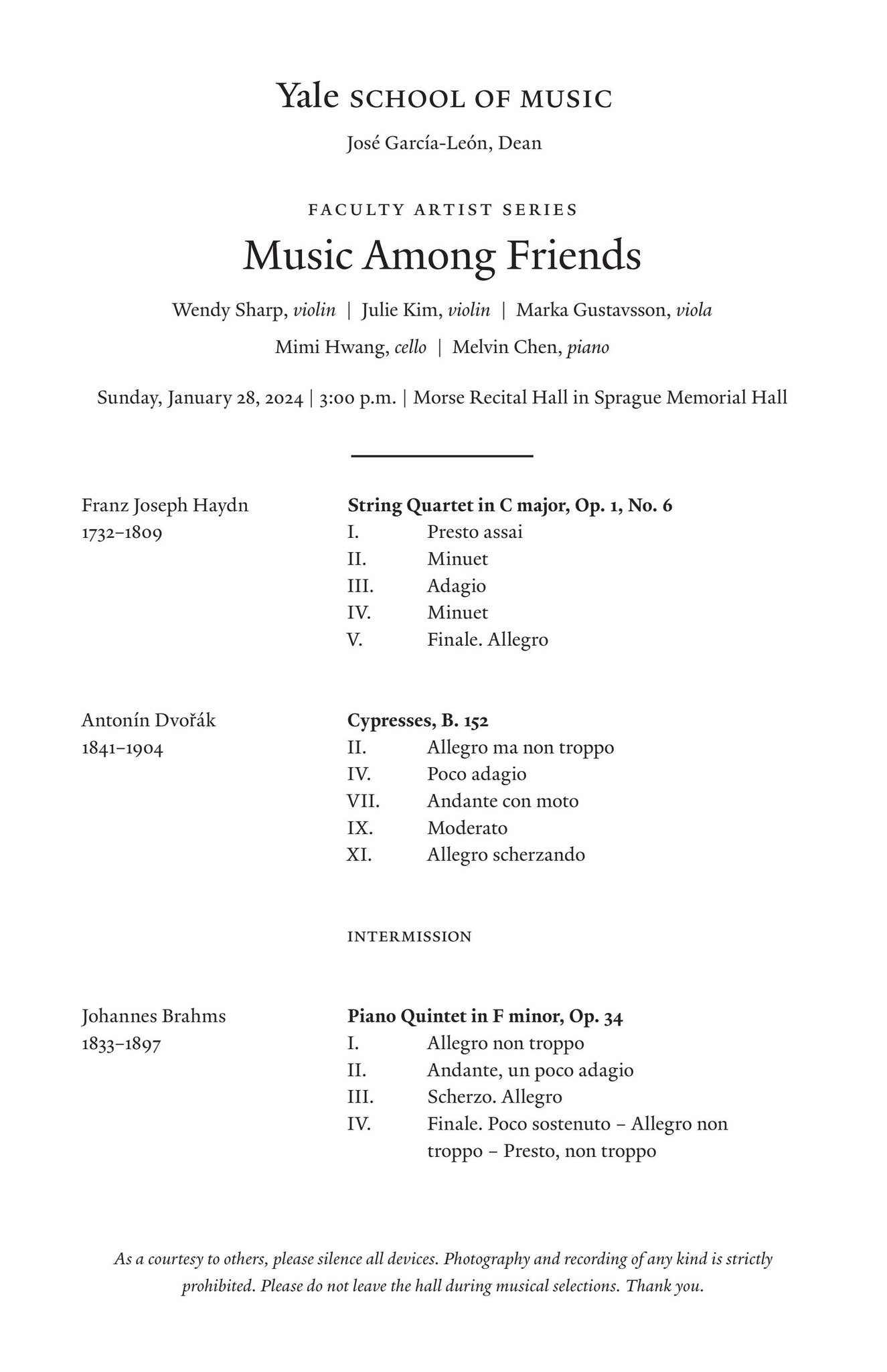Wendy Sharp & Friends: Music Among Friends, January 28, 2024 by Yale ...