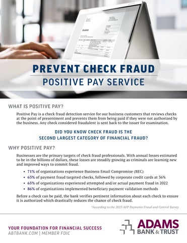 Positive Pay by Adams Bank & Trust - Issuu