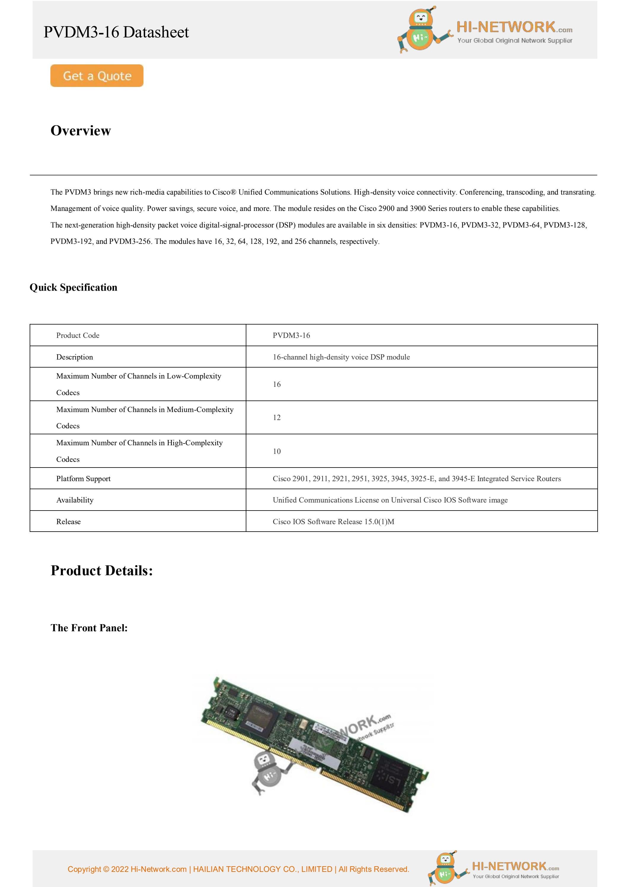cisco-pvdm3-16-datasheet by Hi-Network - Issuu