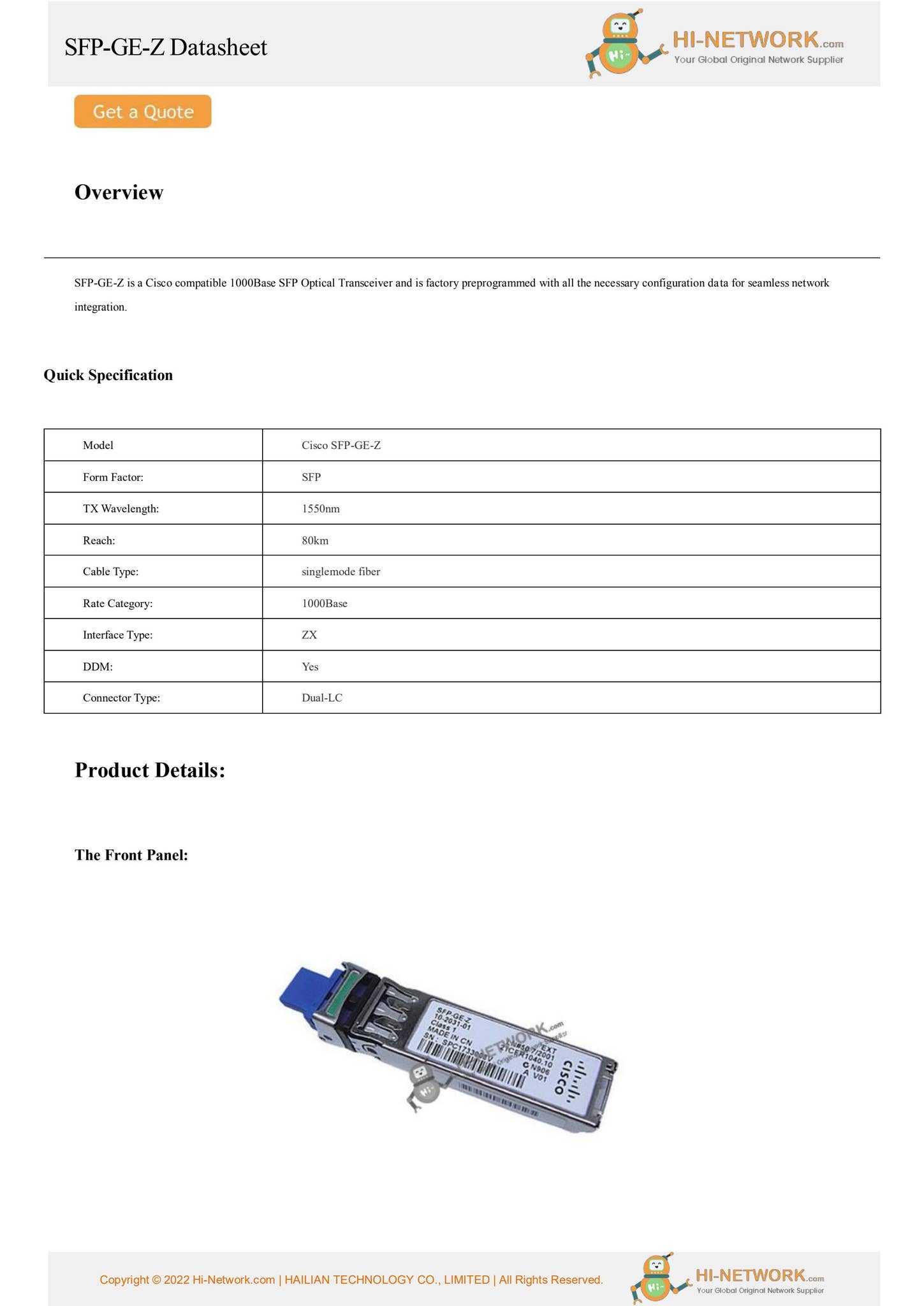 cisco-sfp-ge-z-cisco-sfp-oc3-lr2-datasheet by Hi-Network - Issuu