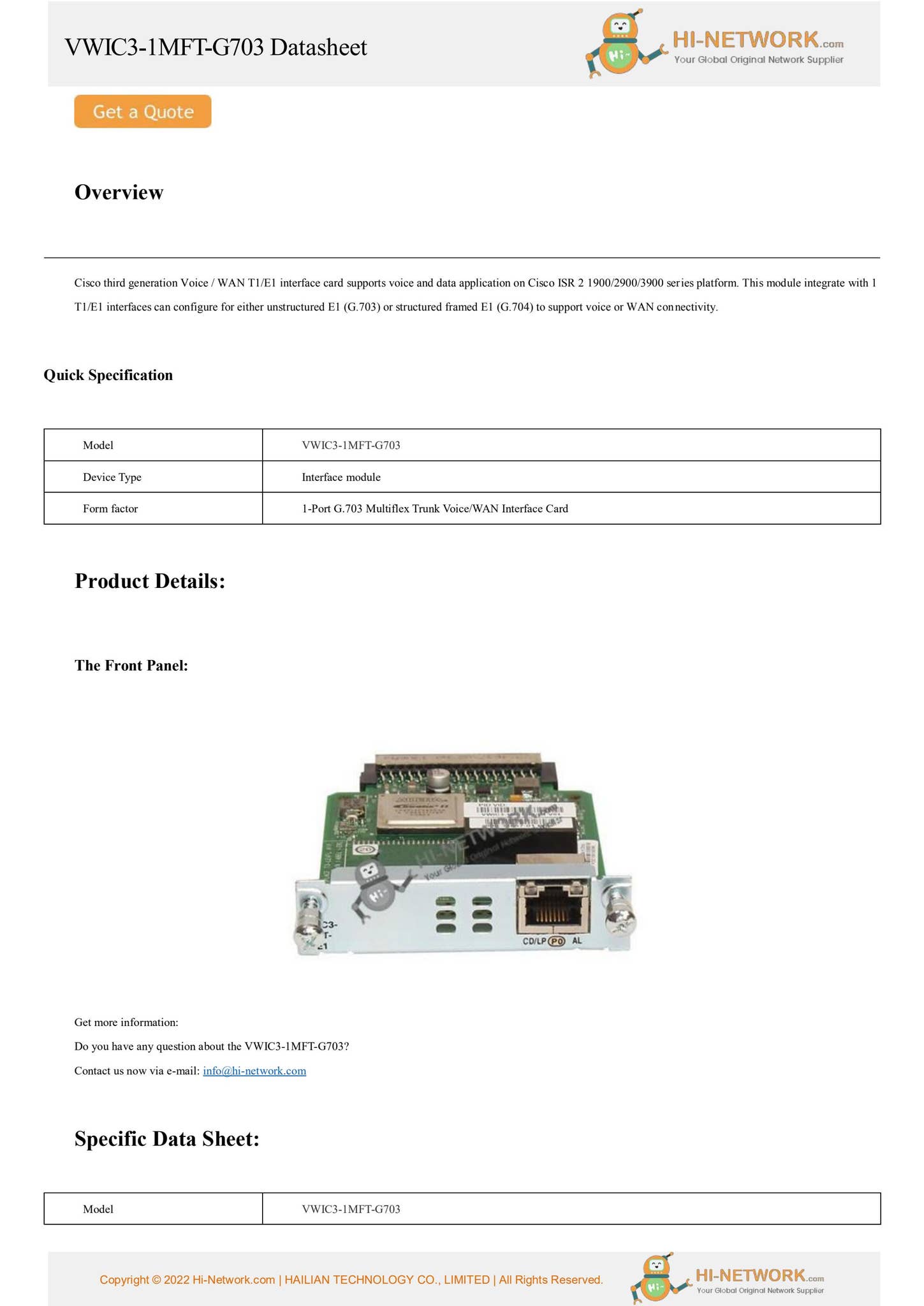 cisco-vwic3-1mft-g703-datasheet by Hi-Network - Issuu