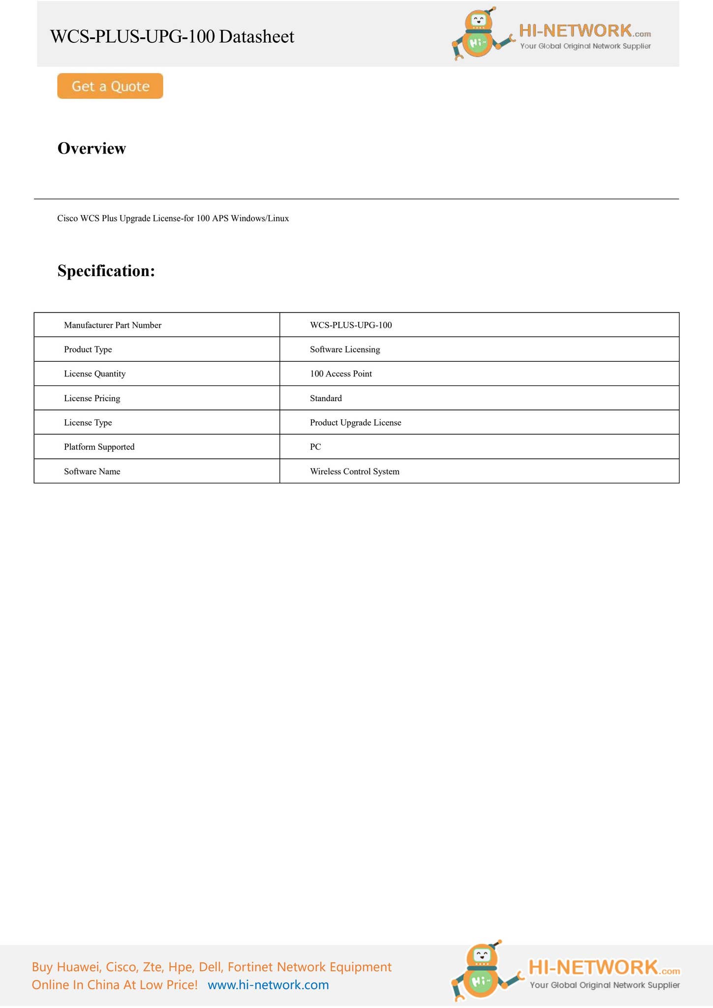 cisco-wcs-plus-upg-100-datasheet by Hi-Network - Issuu
