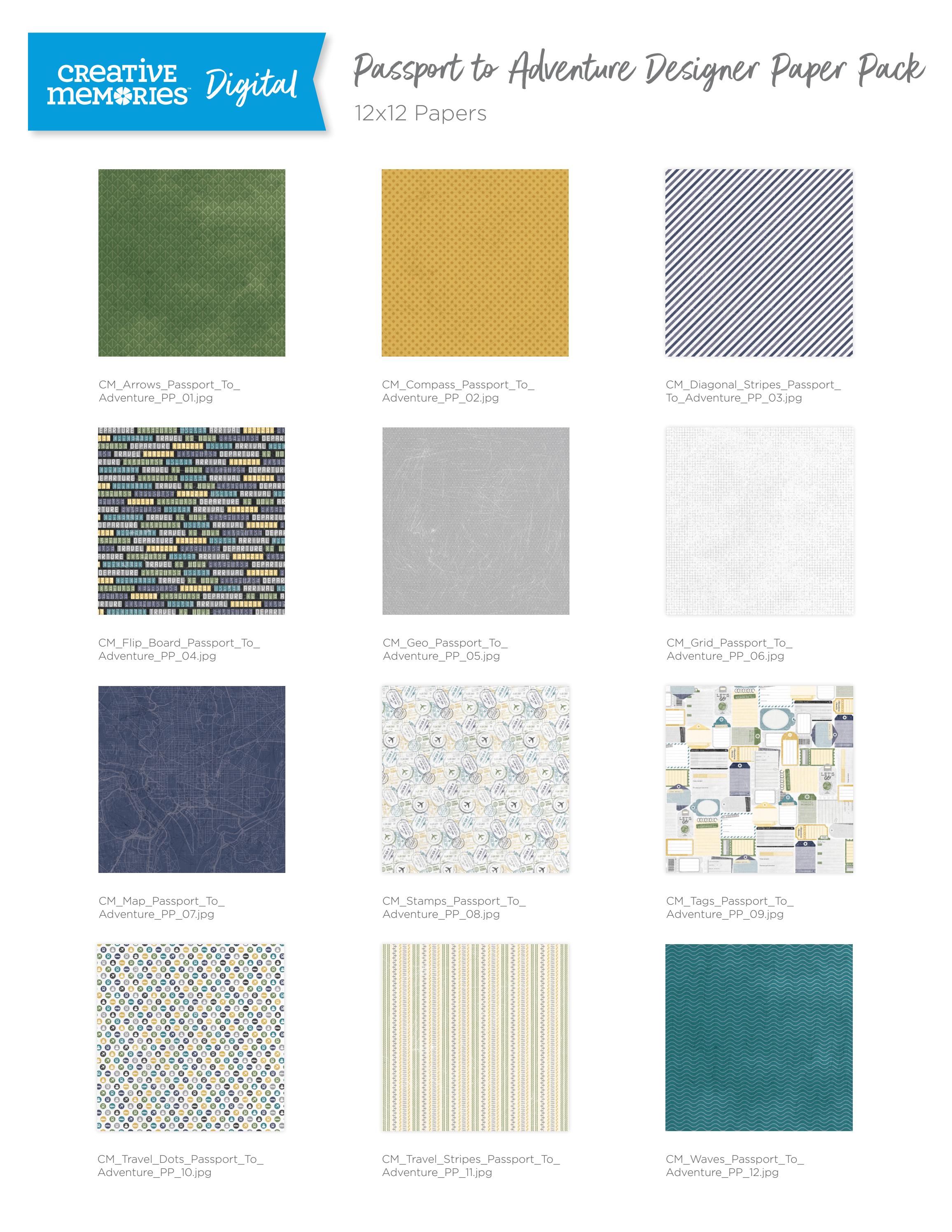 Passport to Adventure Digital Artwork Kit Preview by Creative Memories ...